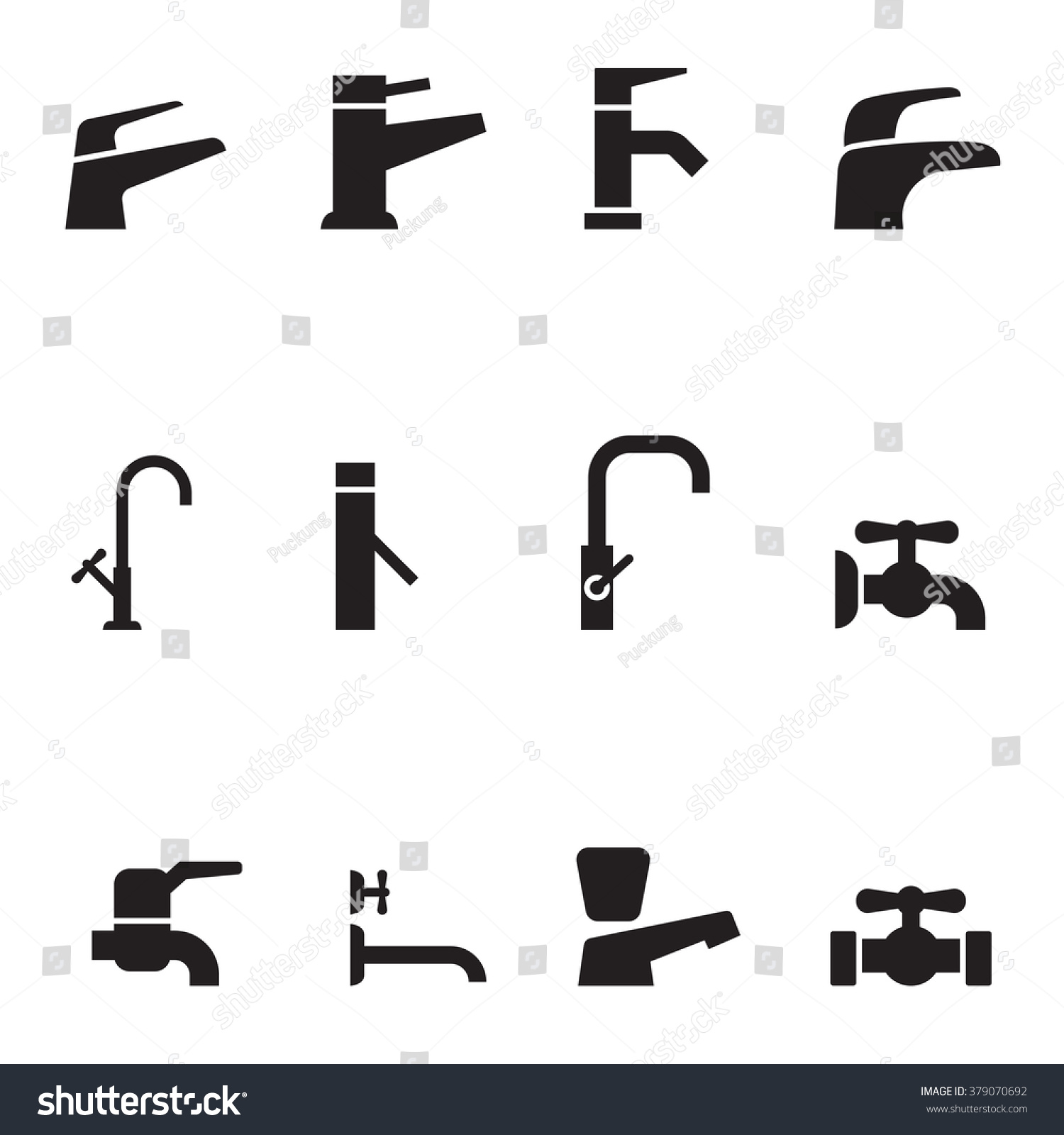 Faucet Icon Stock Vector Illustration 379070692 : Shutterstock