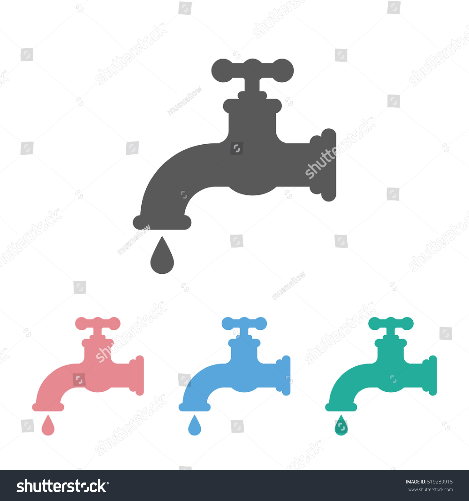 Faucet Icon Stock Vector Illustration 519289915 : Shutterstock