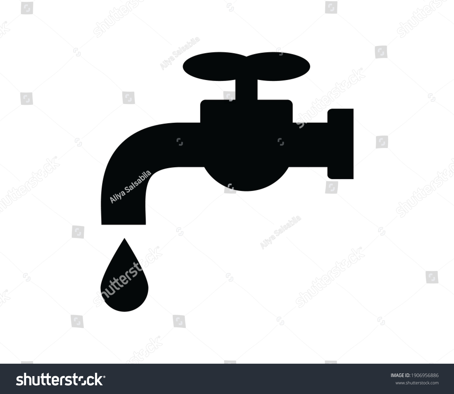 Faucet Icon Vector Logo Template Stock Vector (Royalty Free) 1906956886 ...