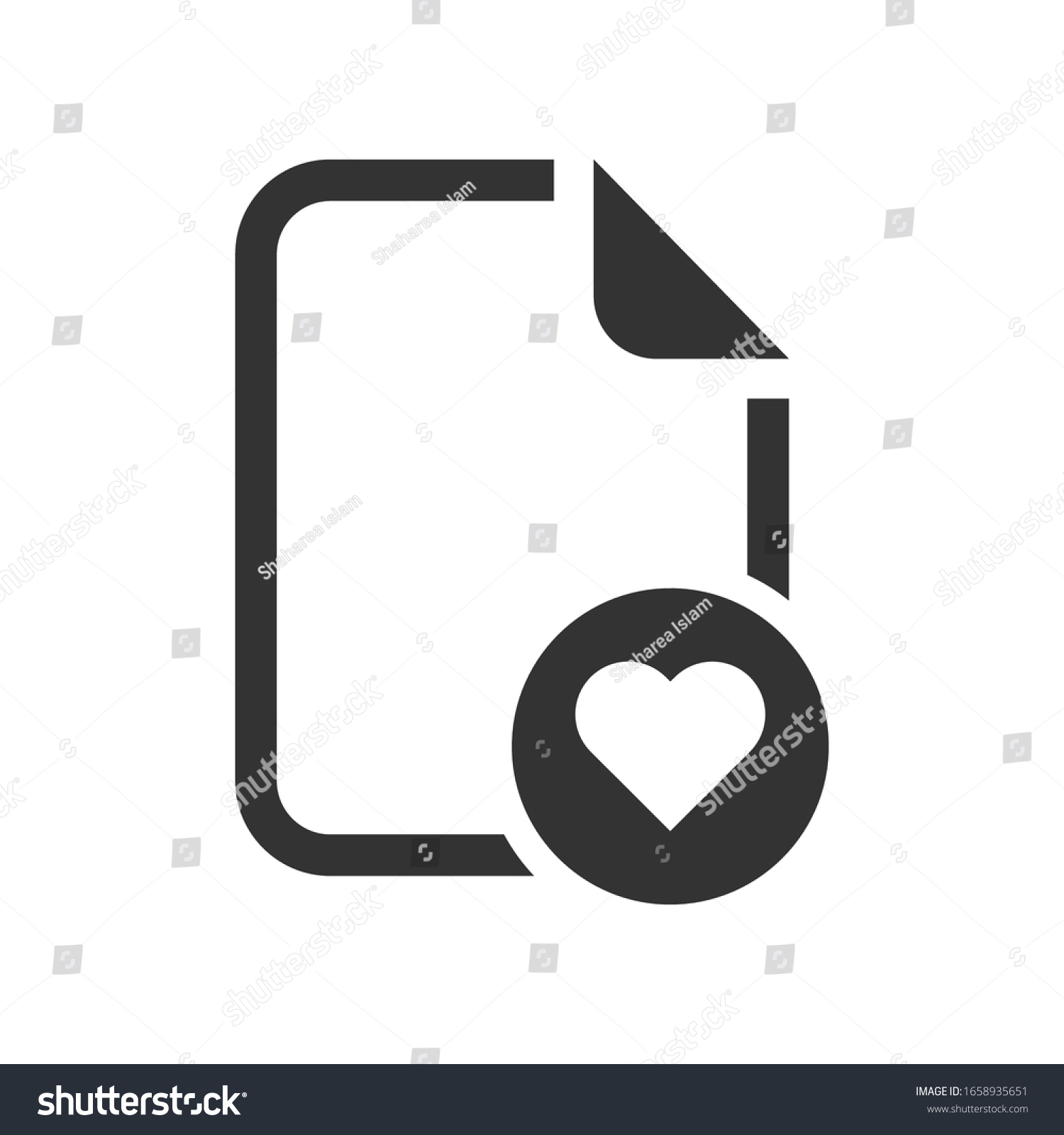Favorite File Icon Vector Graphics Stock Vector (Royalty Free ...