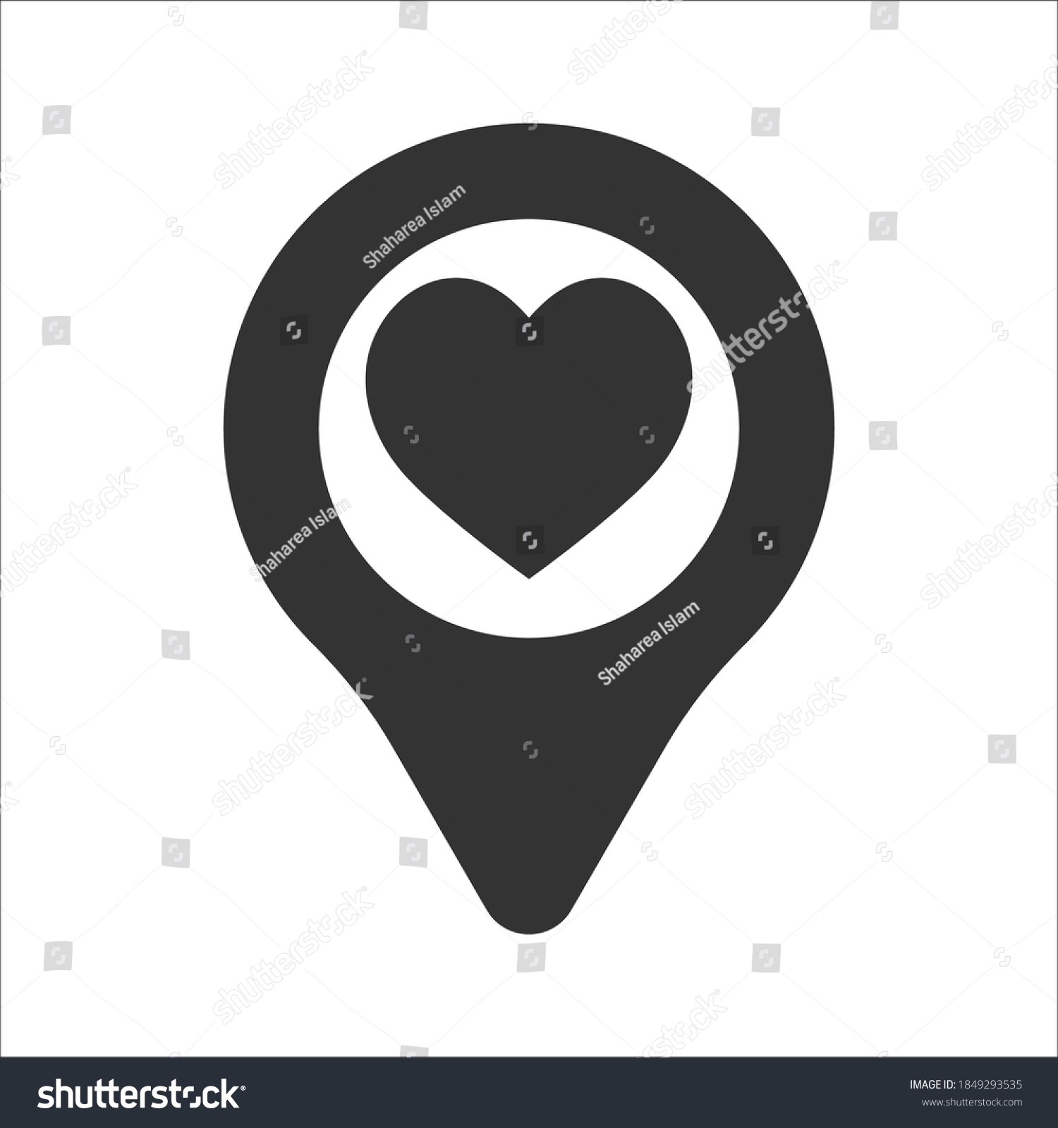 Favorite Location Icon Vector Graphics Stock Vector (Royalty Free ...
