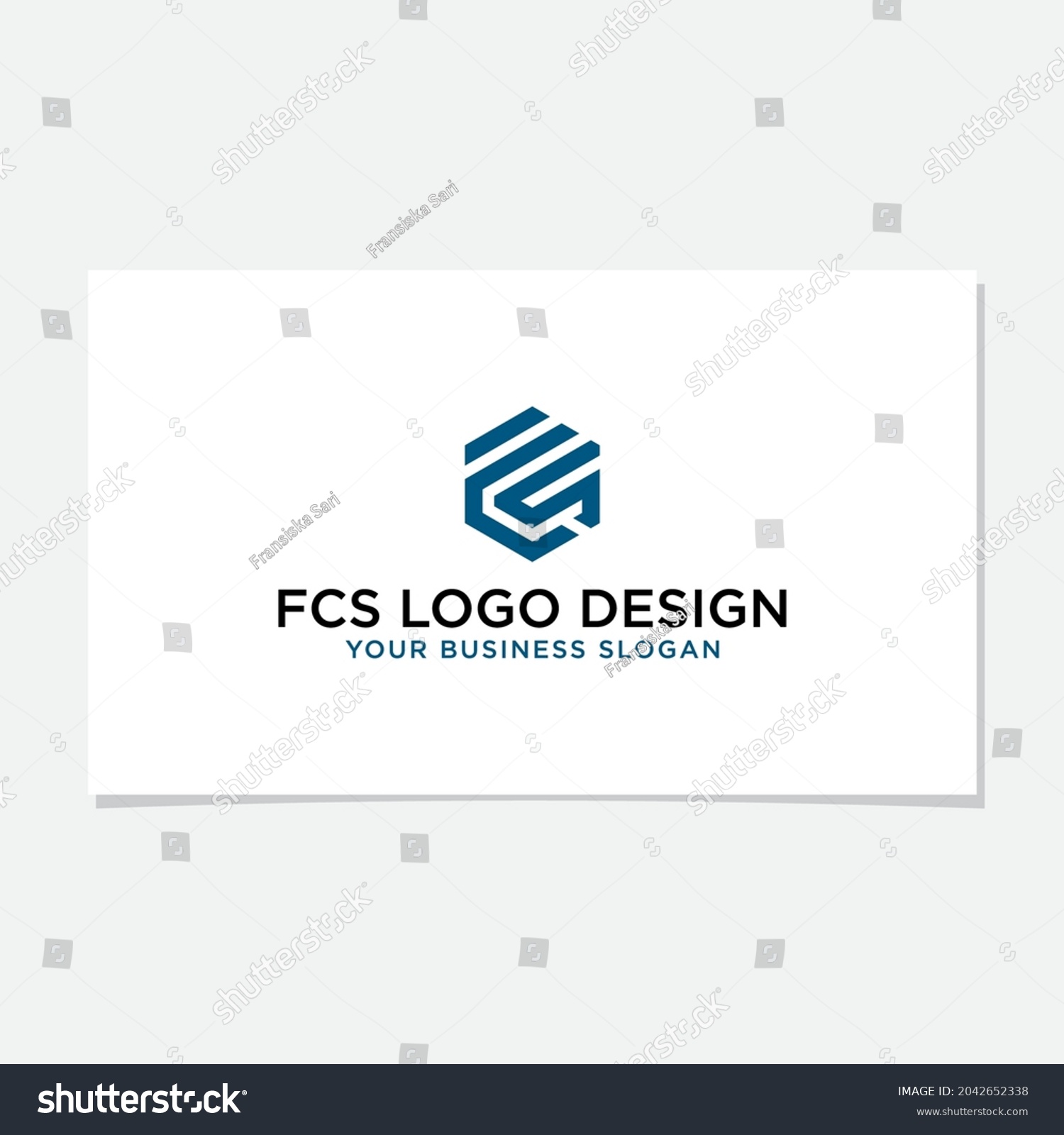 Fcs Hexagon Logo Design Vector Stock Vector (Royalty Free) 2042652338 ...