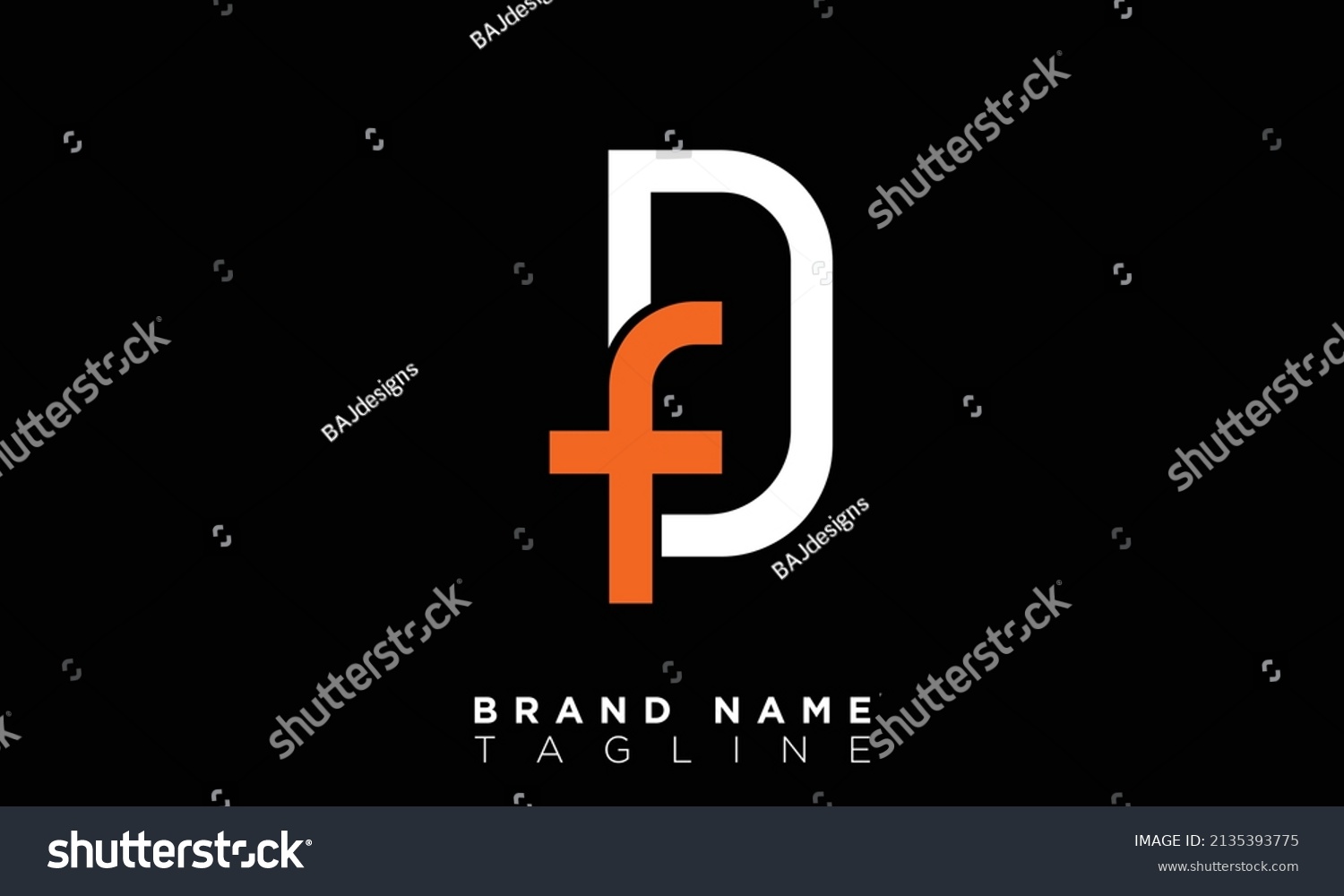 Fd Alphabet Letters Initials Monogram Logo Stock Vector Royalty Free