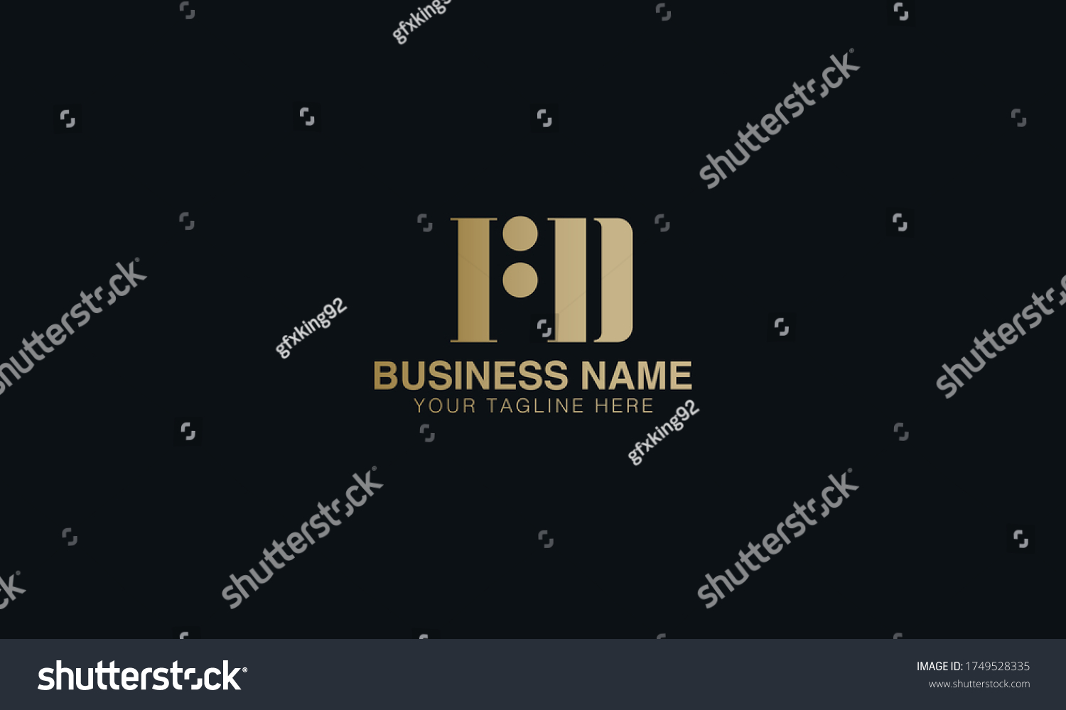 Fd Initial Based Letter Typography Logo Stock Vector (Royalty Free ...