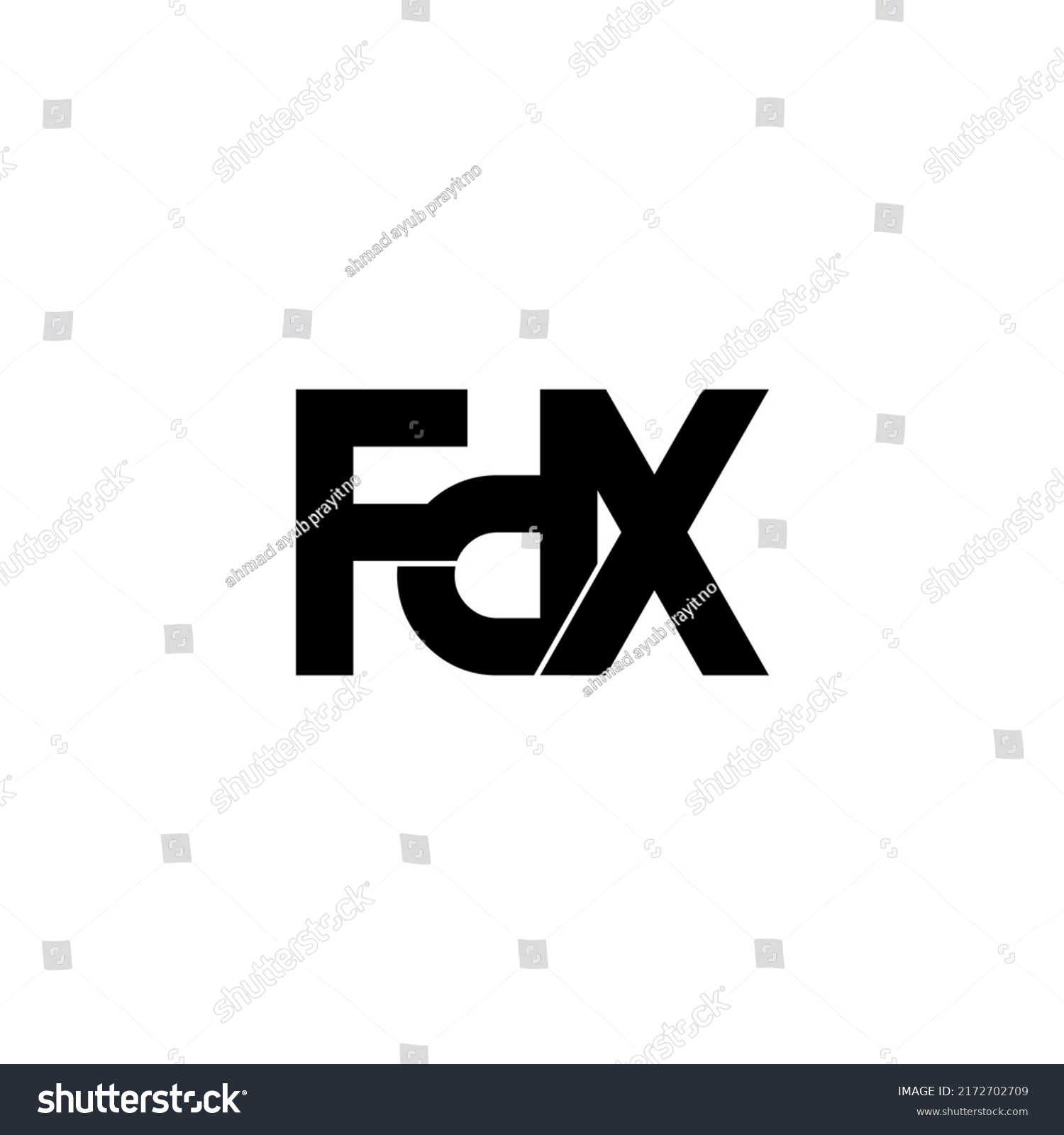 Fdx Initial Letter Monogram Logo Design Stock Vector (Royalty Free ...