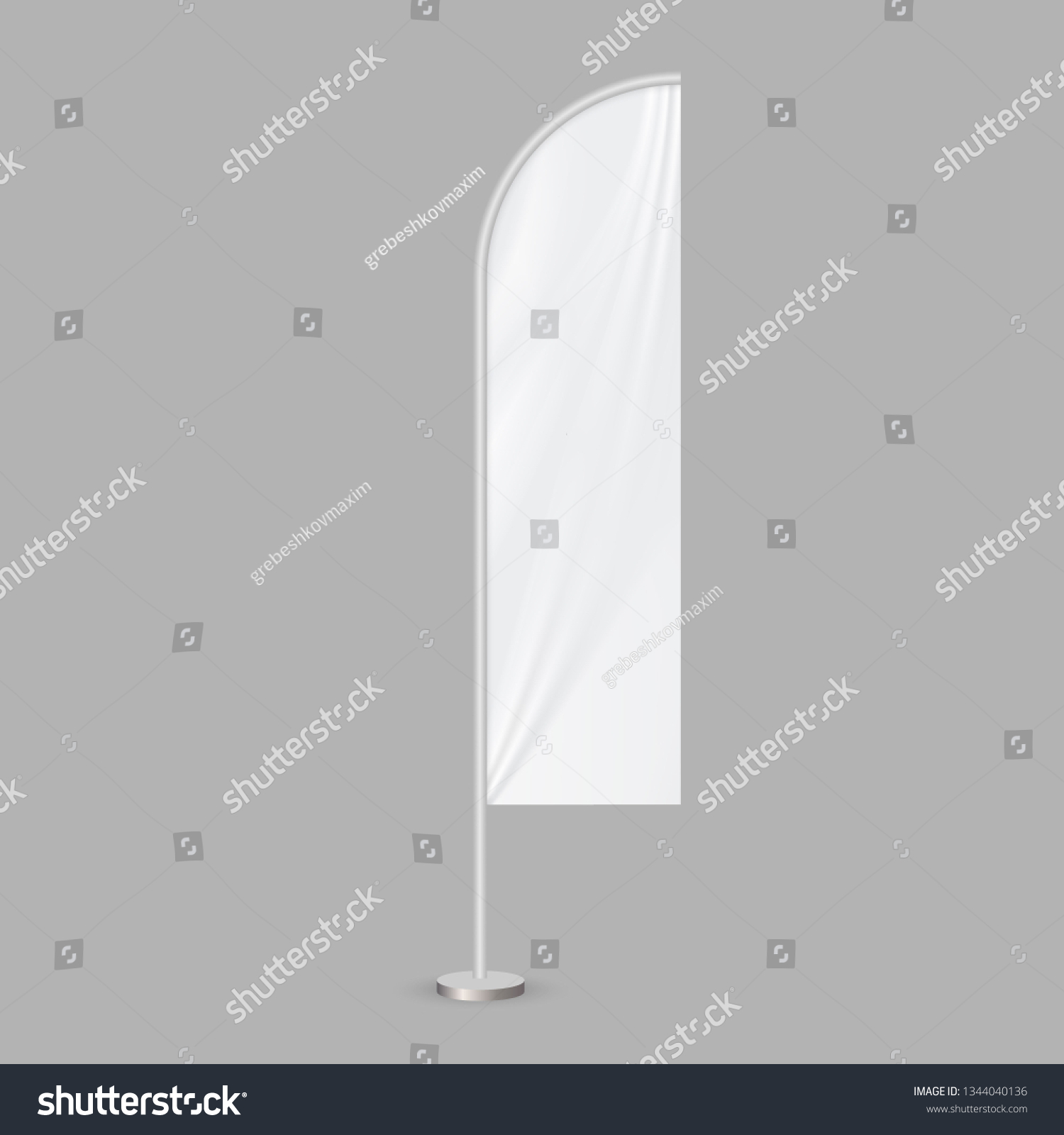 Feather Beach Flag Template Blank Event Stock Vector (Royalty Free ...