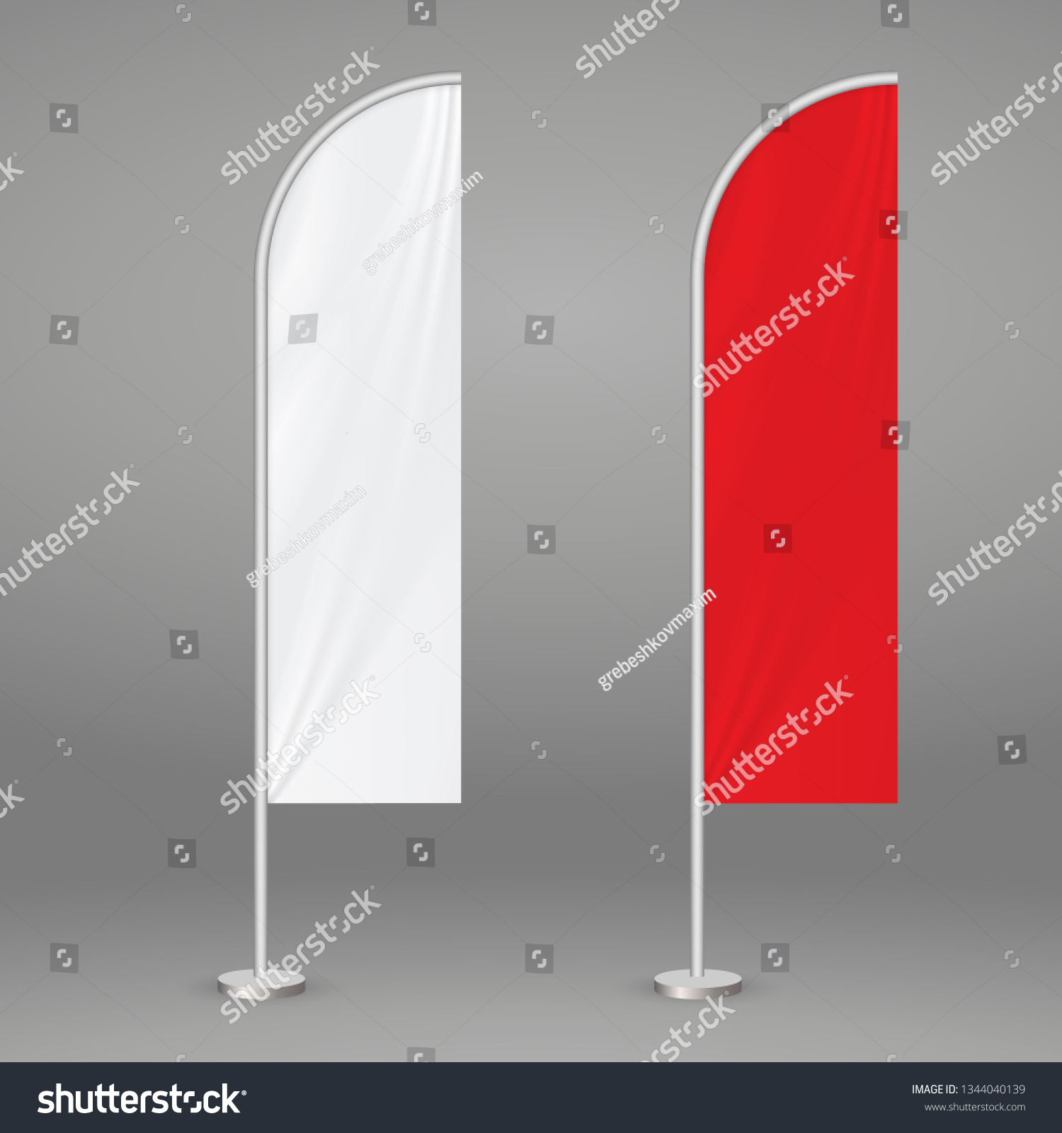 Feather Beach Flag Template Blank Event Stock Vector (Royalty Free ...