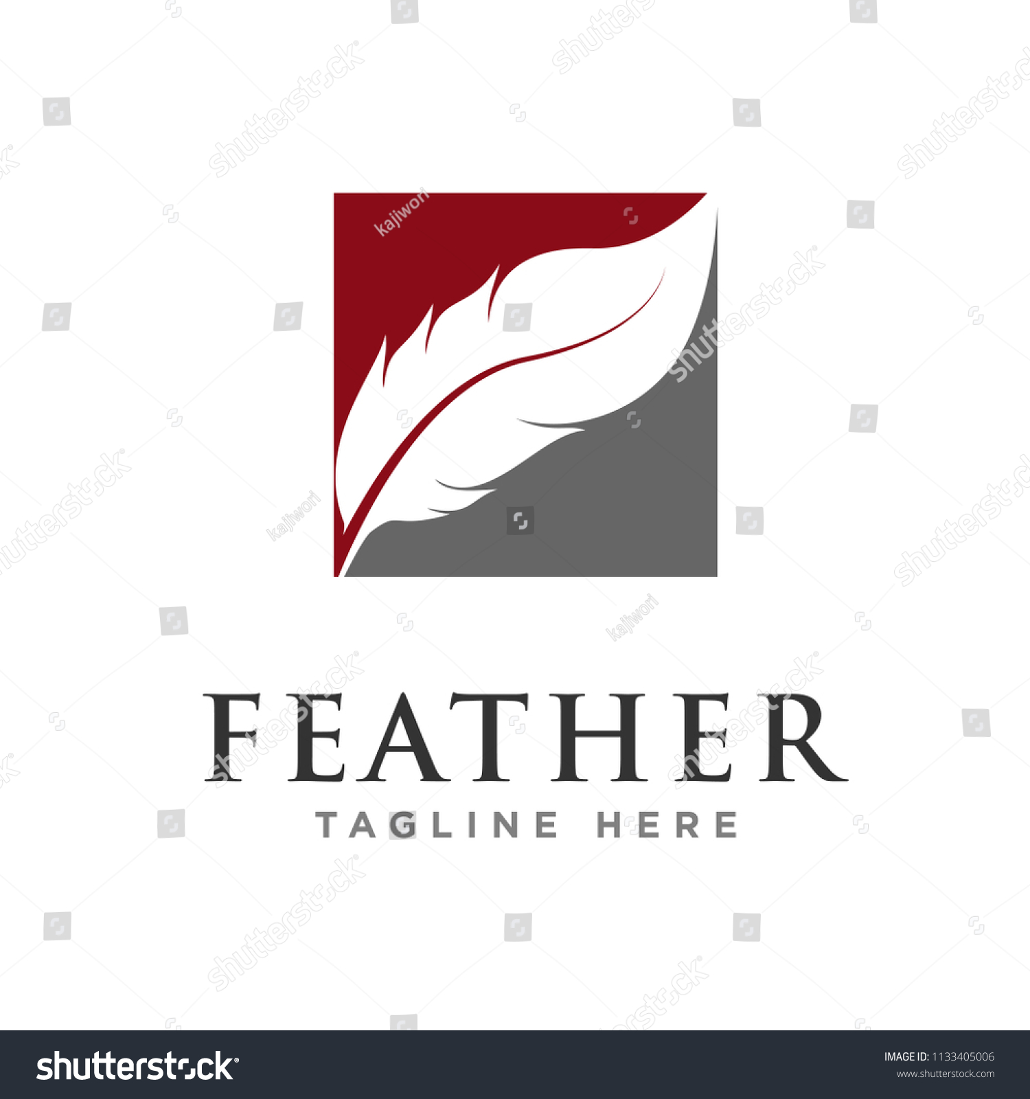 Feather Logo Design Template Stock Vector (Royalty Free) 1133405006