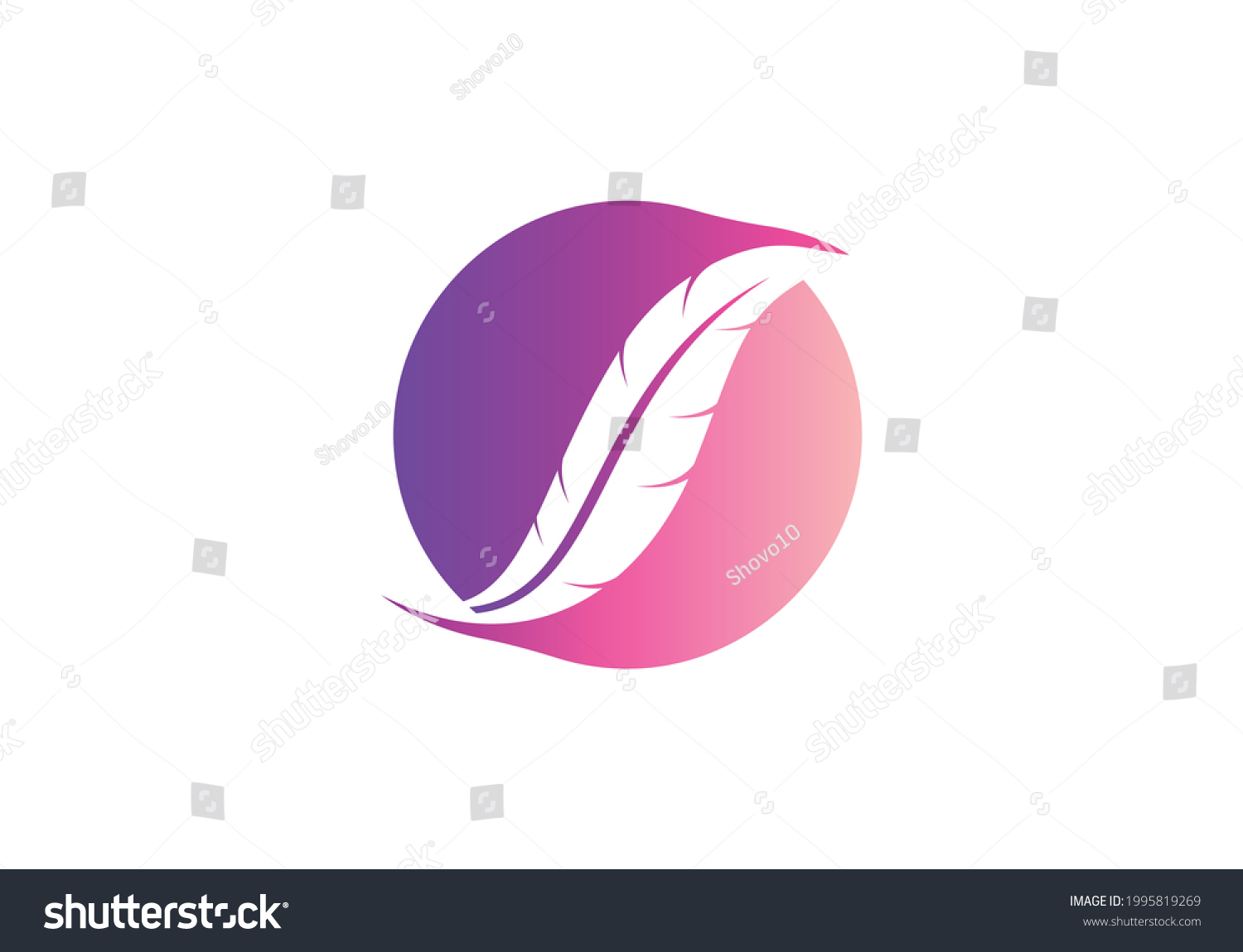 Feather Logo Design Vector Template Illustration Stock Vector (Royalty ...