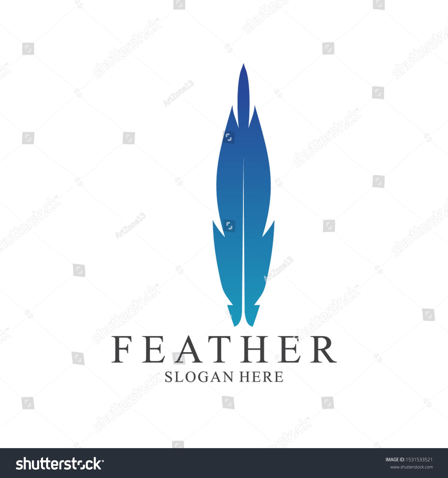 Feather Logo Design Modern Concept Icon Stock Vector (Royalty Free ...
