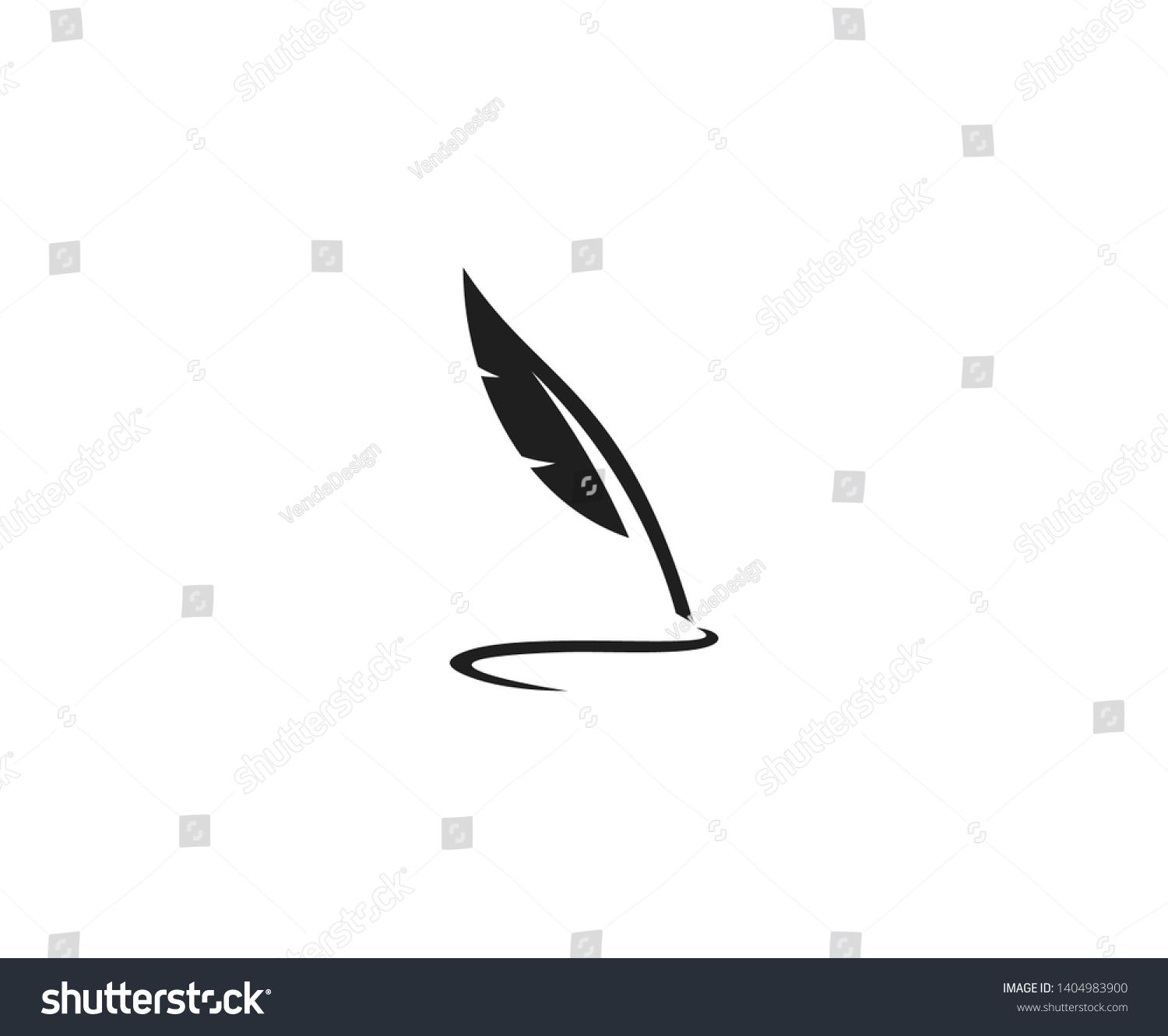 Feather Logo Pen Ink Vector: เวกเตอร์สต็อก (ปลอดค่าลิขสิทธิ์ ...
