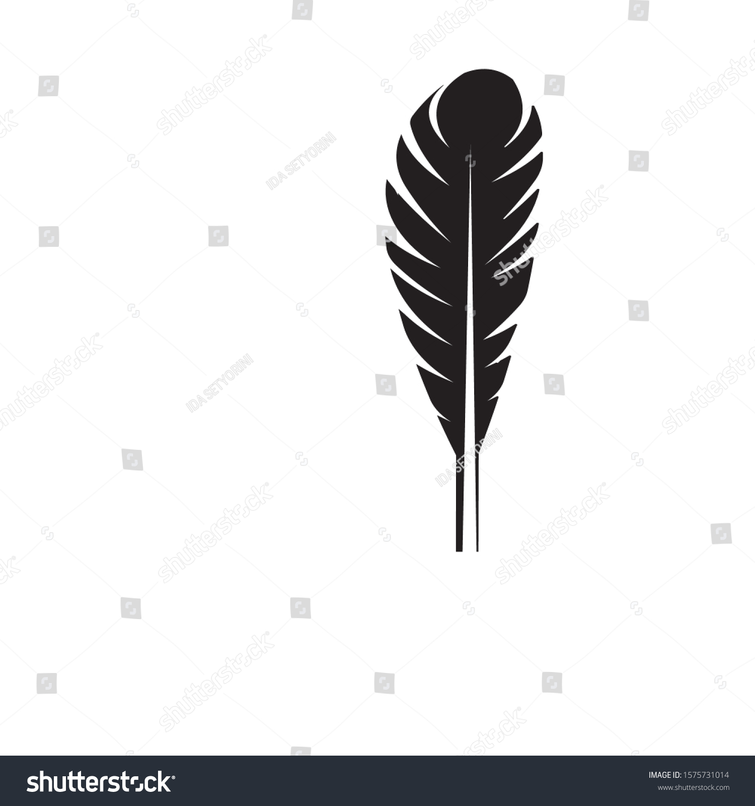 Feather Logo Stock Illustrator Design Stock Vector (Royalty Free ...