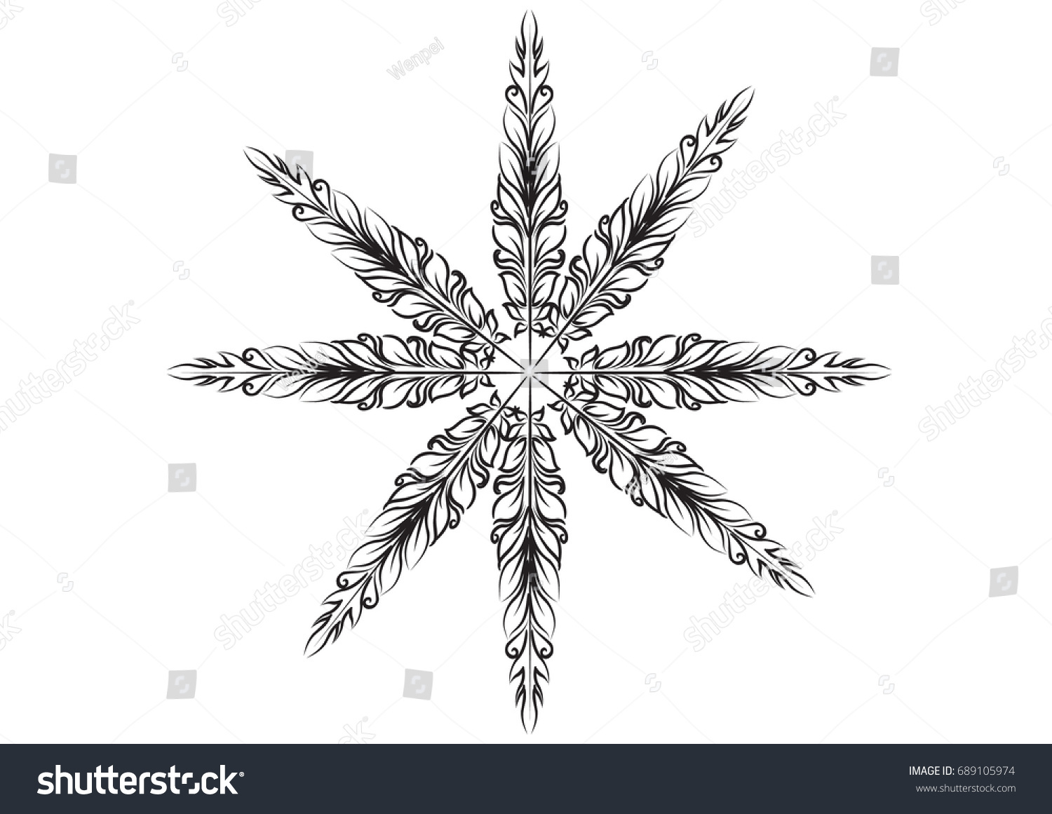 Feather Round Icon Stock Vector (Royalty Free) 689105974 | Shutterstock