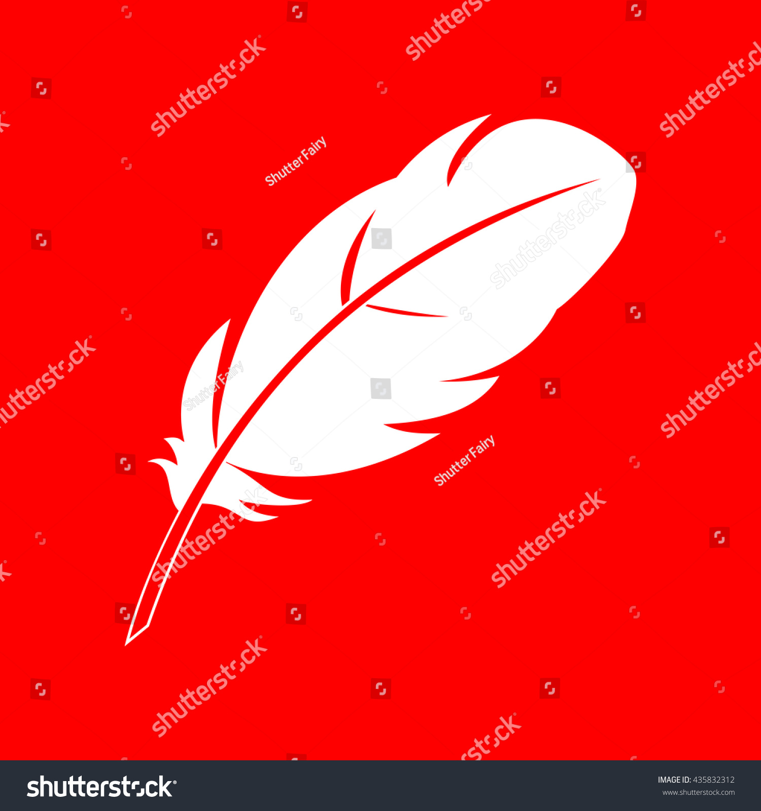 Feather Sign Illustration Stock Vector (Royalty Free) 435832312