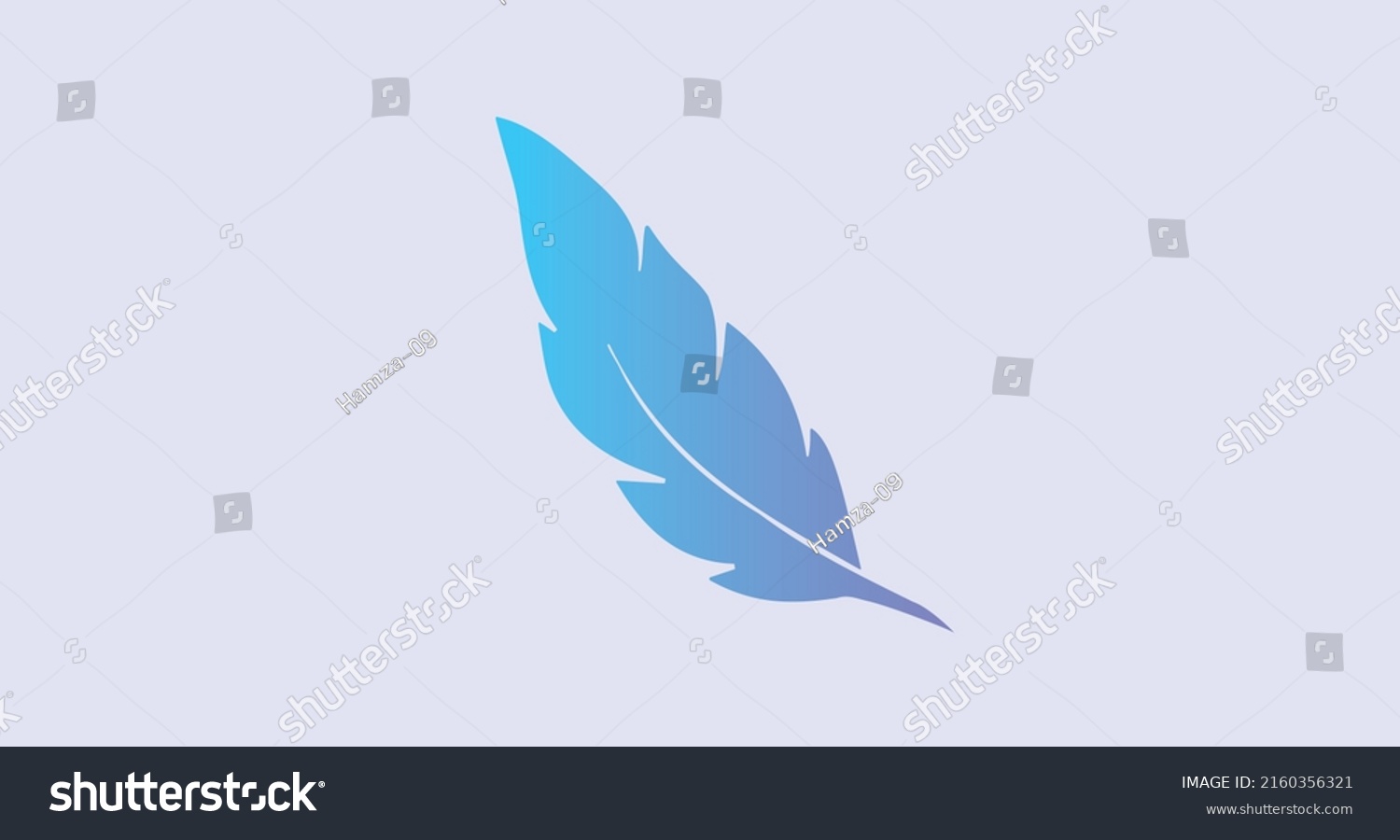 Feather Symbol Sensitive Feather Icon Vector Stock Vector (Royalty Free ...