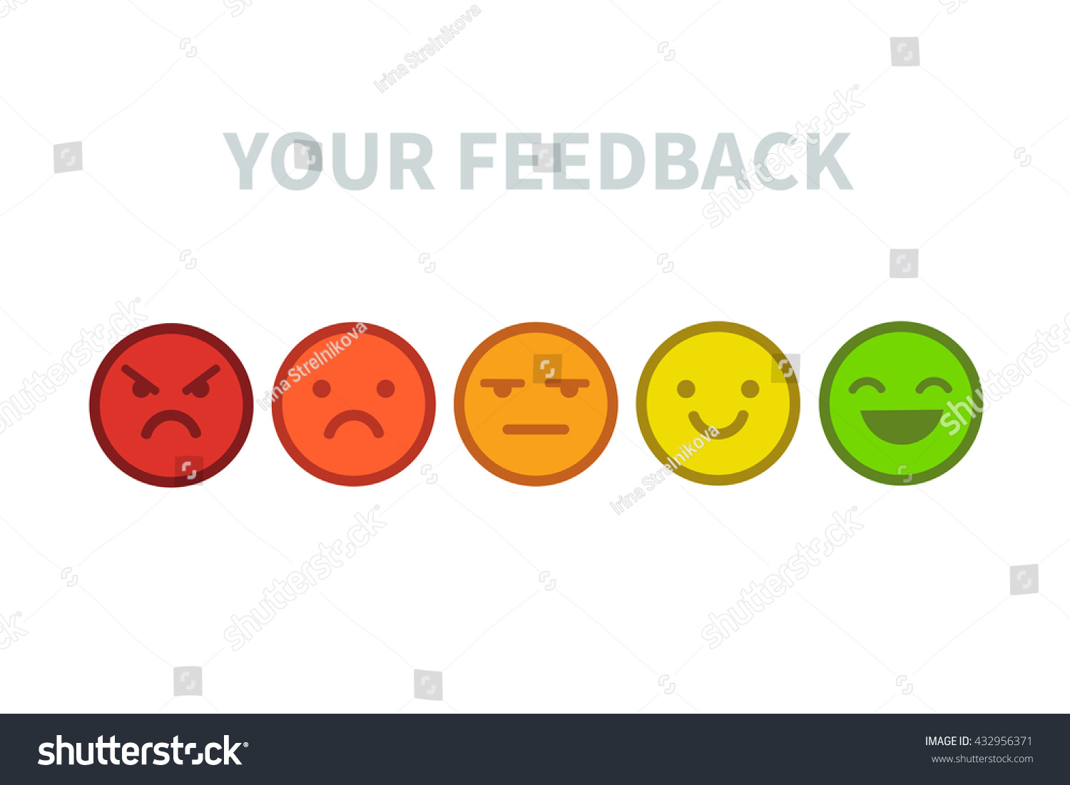 Feedback Emoji Set Vector Feedback Concept Stock Vector 432956371 ...