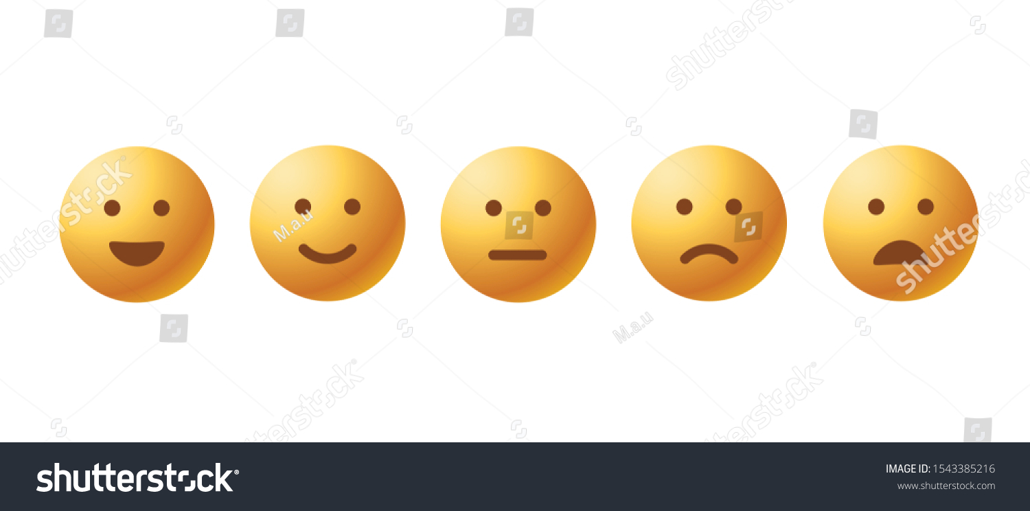 Feedback Emoticon Icon Set Vector Stock Vector (Royalty Free) 1543385216