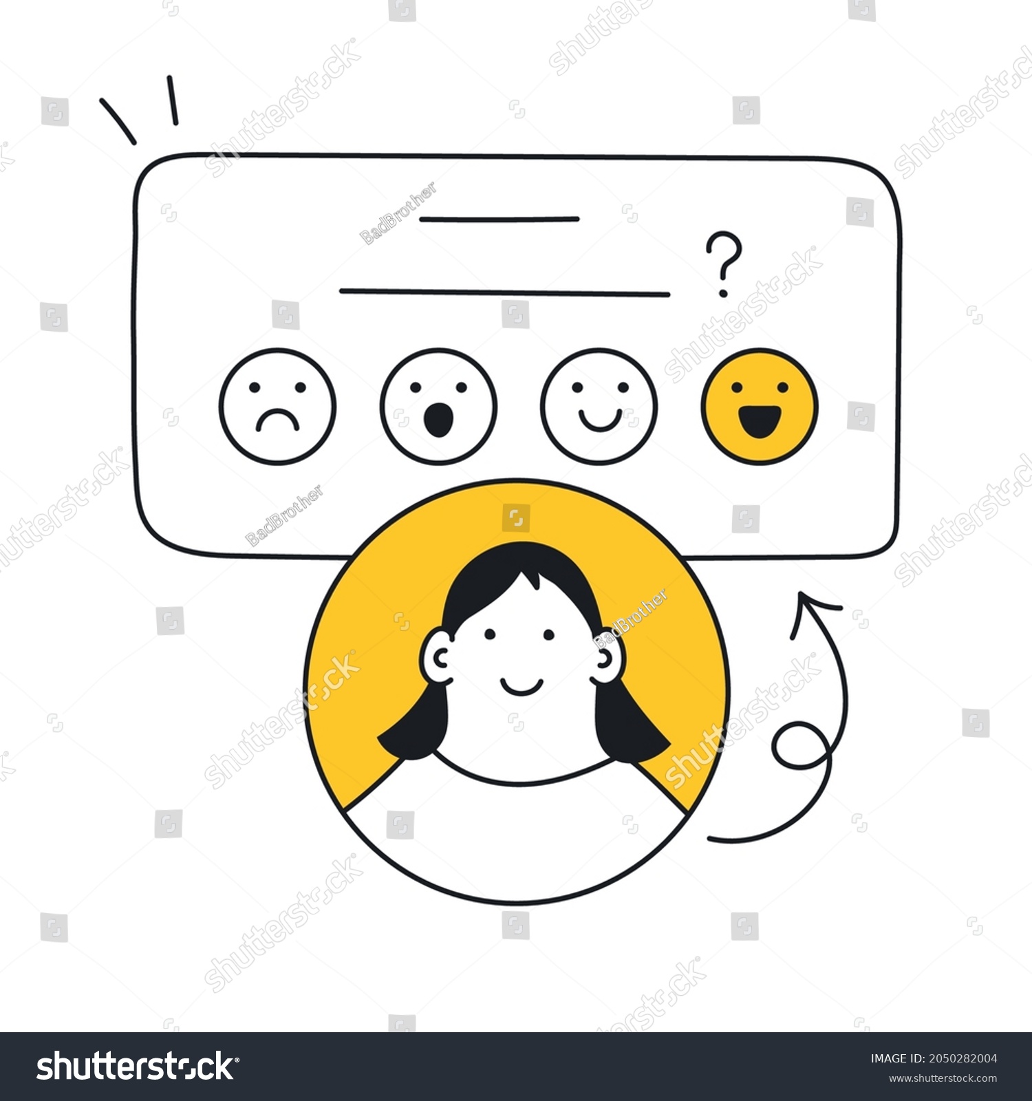 Feedback Ui Element Happy Customer Face Stock Vector (Royalty Free ...