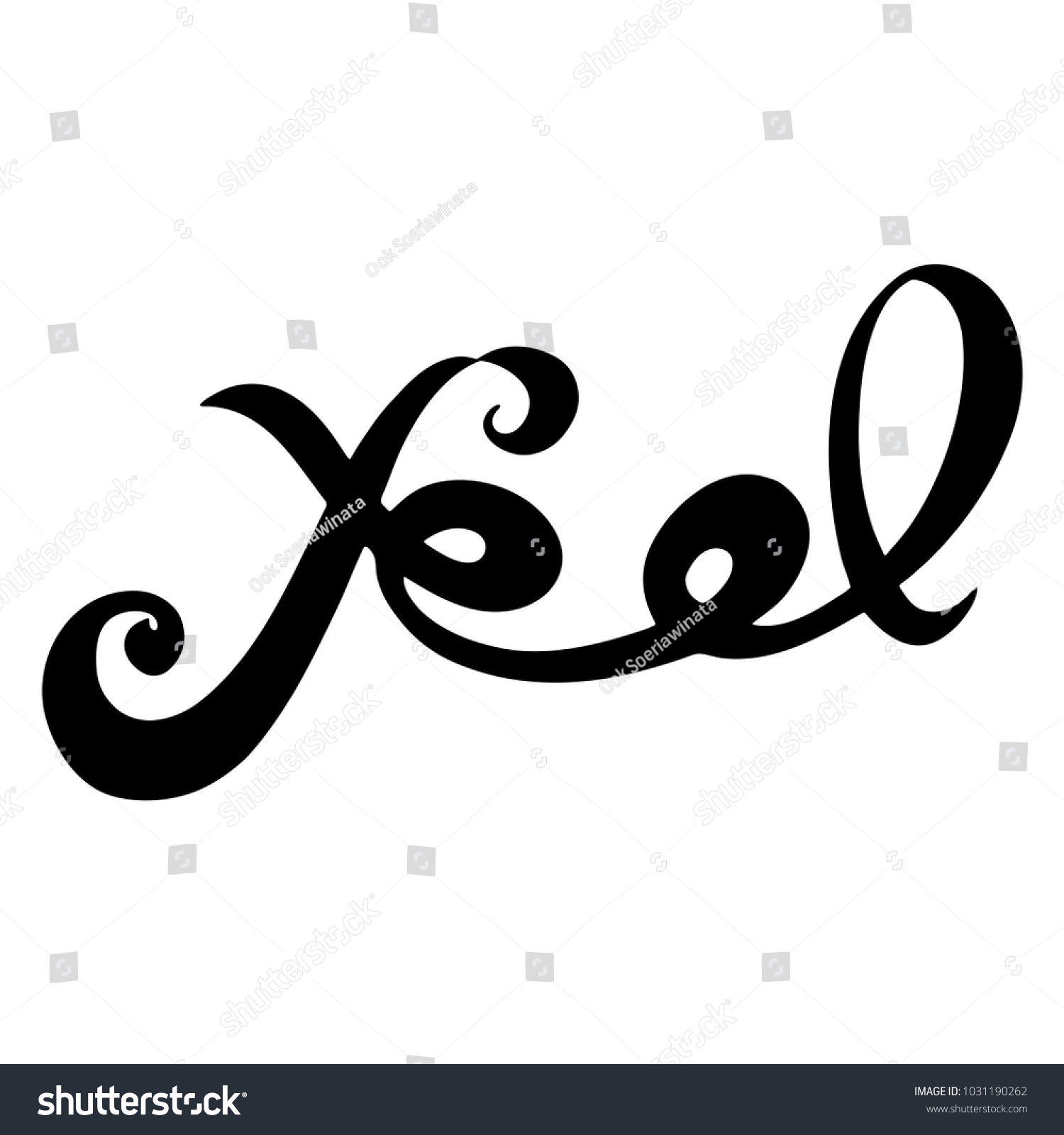 Feel Vector Unique Handwritten Lettering Typography Stock Vector ...