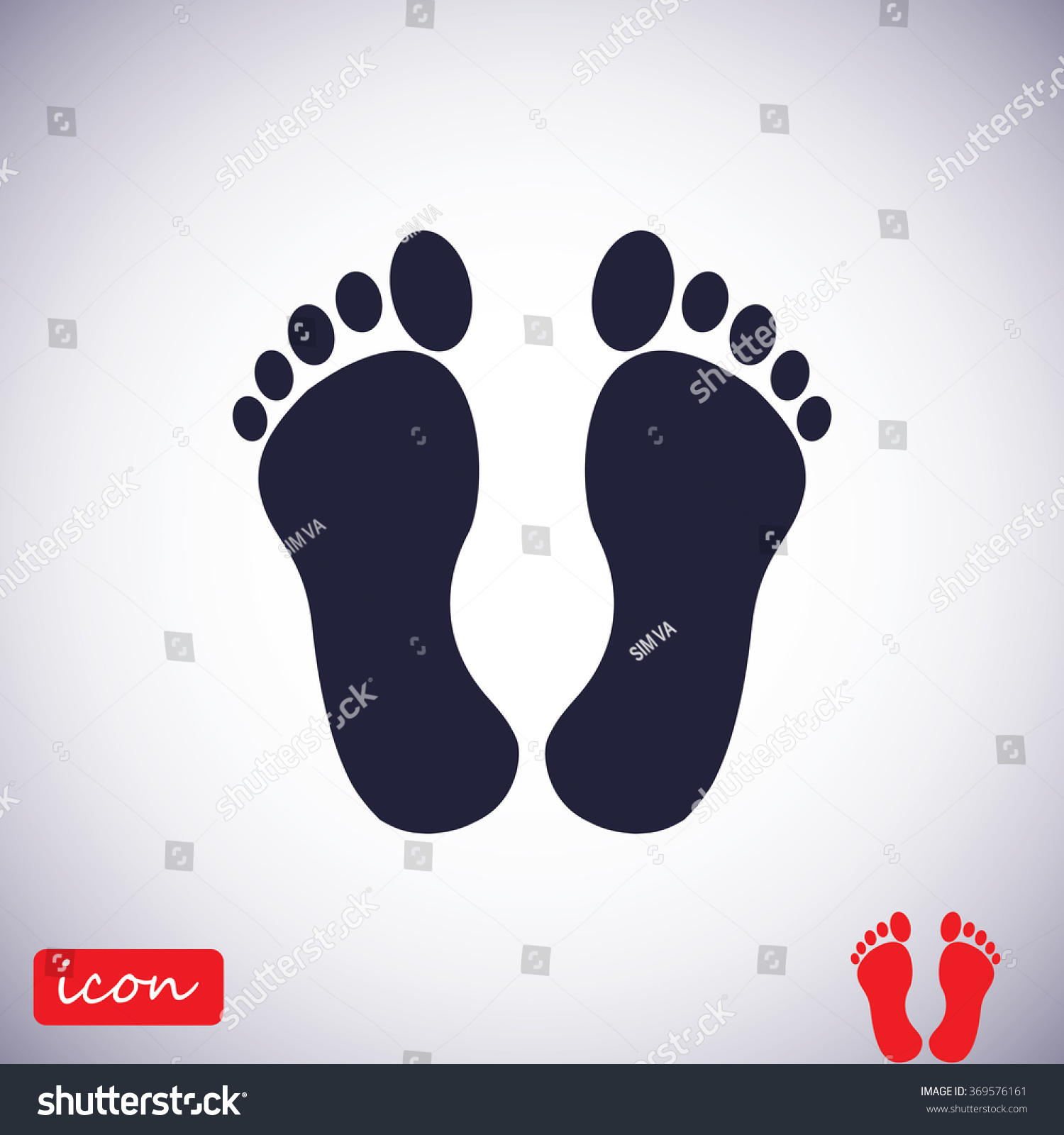 Feet Icon Stock Vector (Royalty Free) 369576161 | Shutterstock