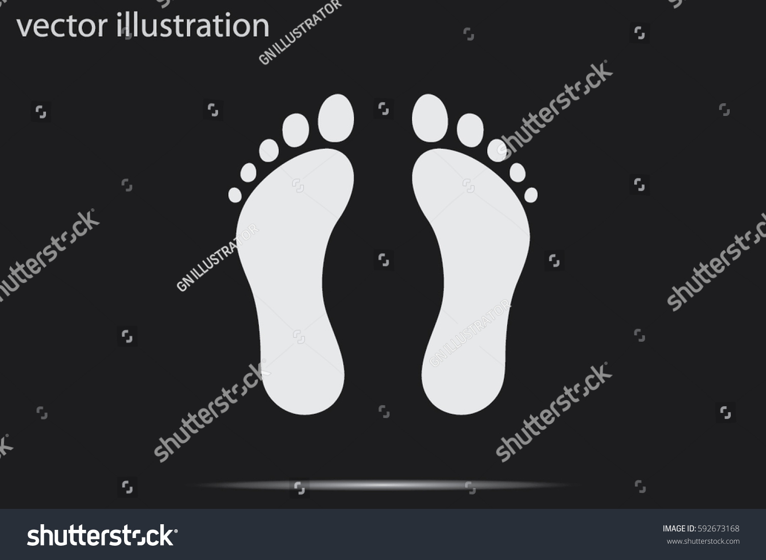 Feet Icon Vector Illustration: เวกเตอร์สต็อก (ปลอดค่าลิขสิทธิ์ ...