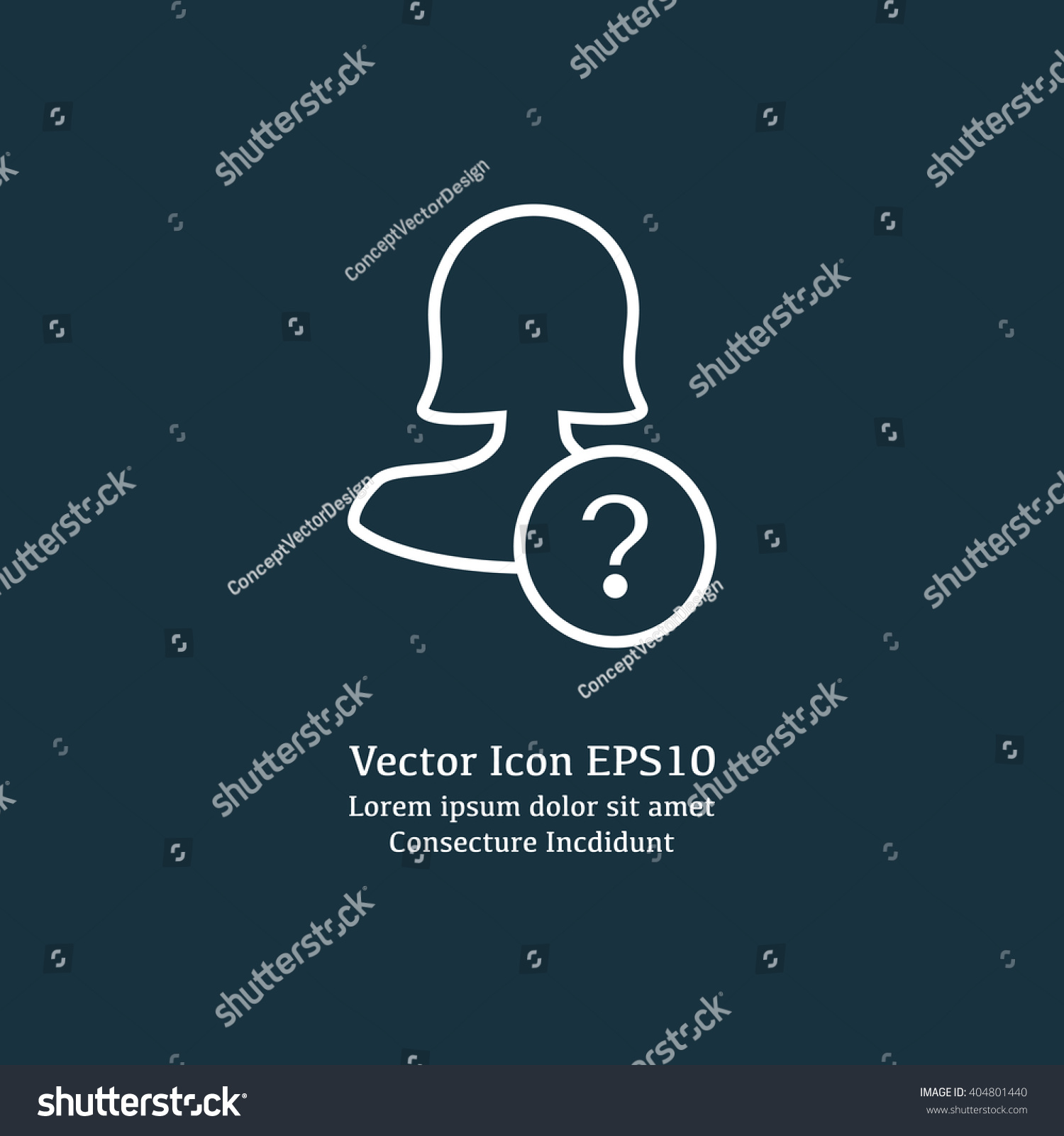 Female Ask User Icon Stock Vector (Royalty Free) 404801440 | Shutterstock