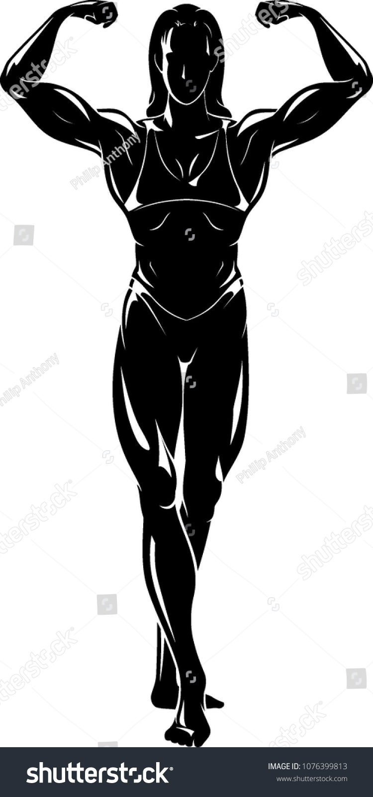 9,857 Female bodybuilder silhouette Images, Stock Photos & Vectors ...