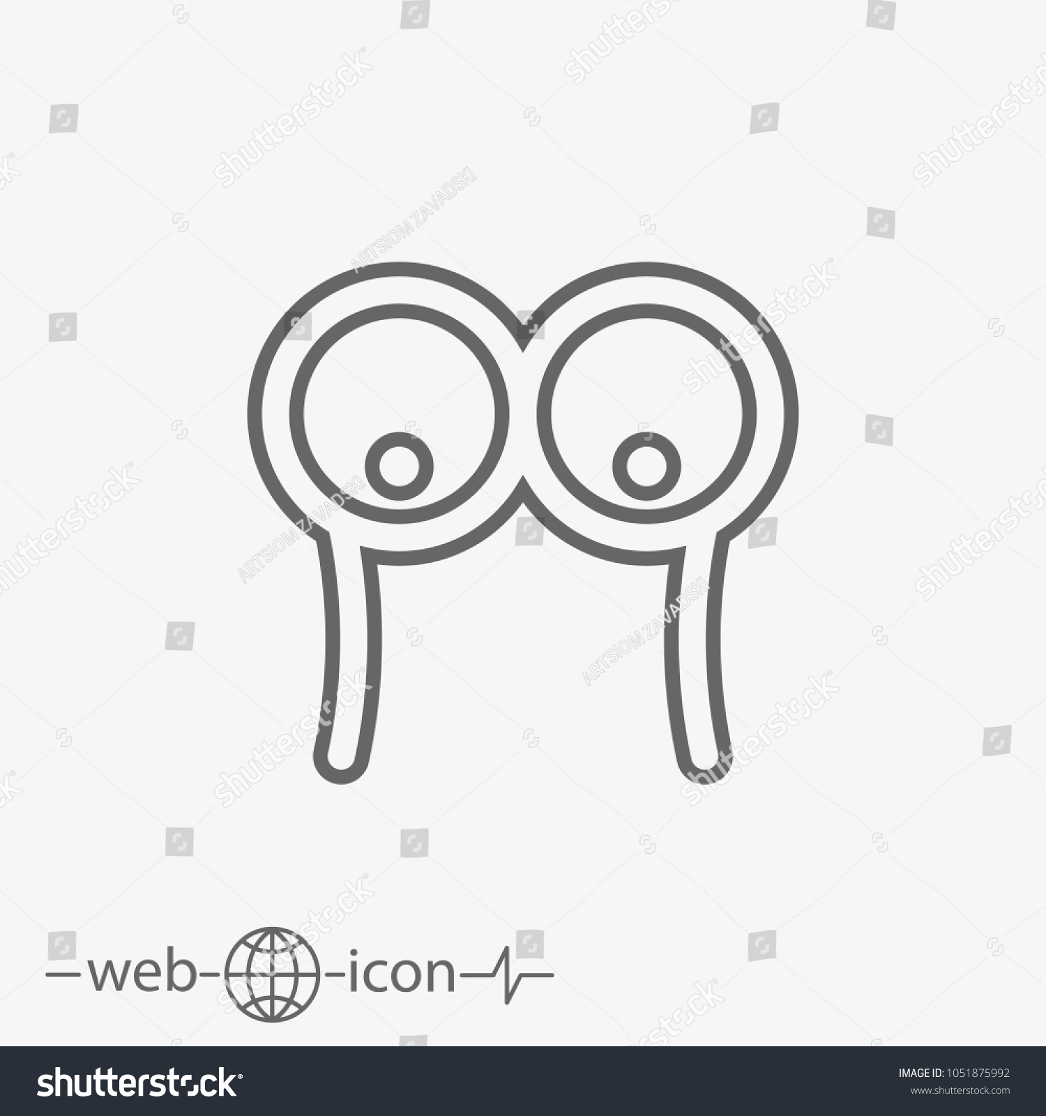 Female Breast Vector Icon Stock Vector (Royalty Free) 1051875992