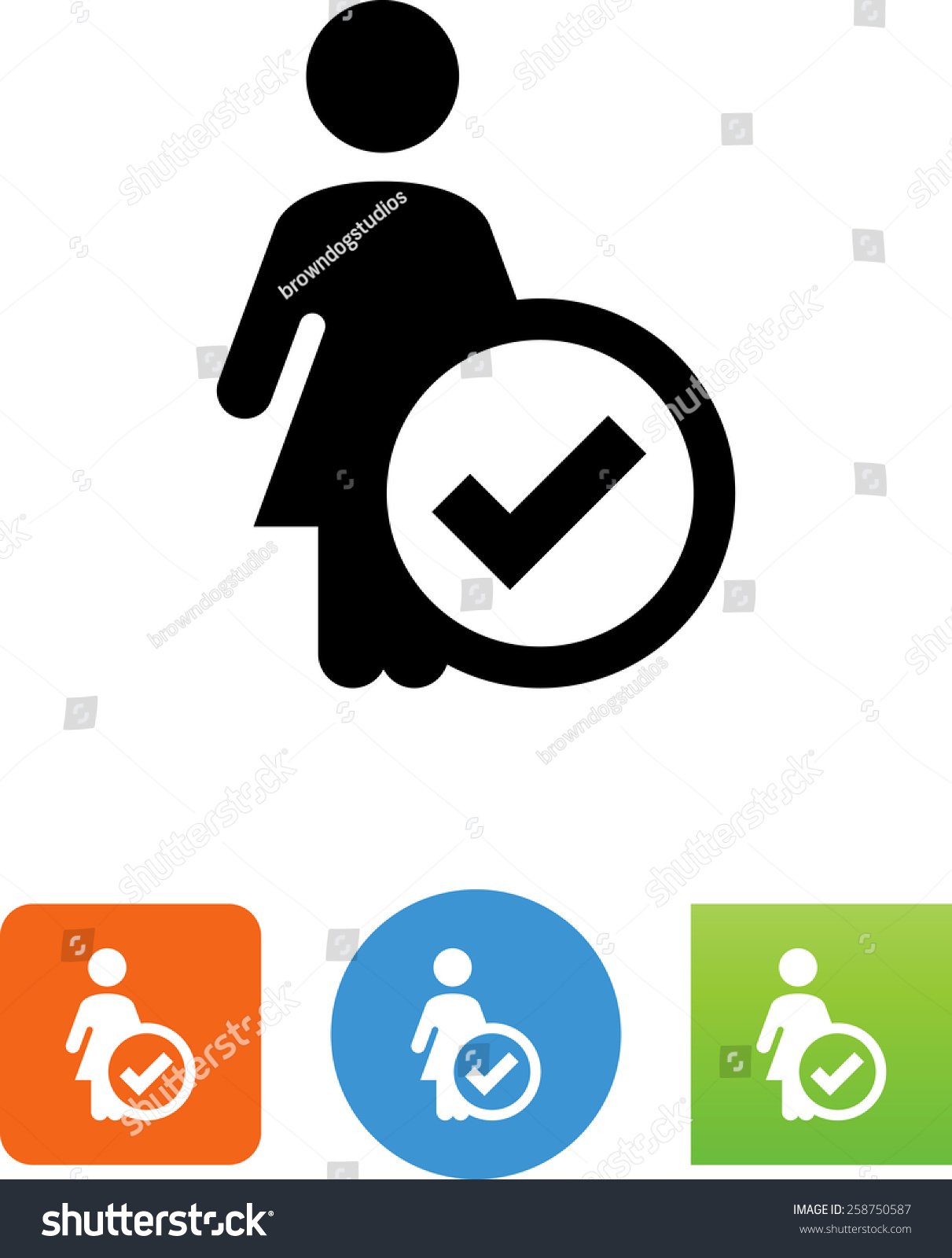 Female Candidate Icon Stock Vector (Royalty Free) 258750587 | Shutterstock