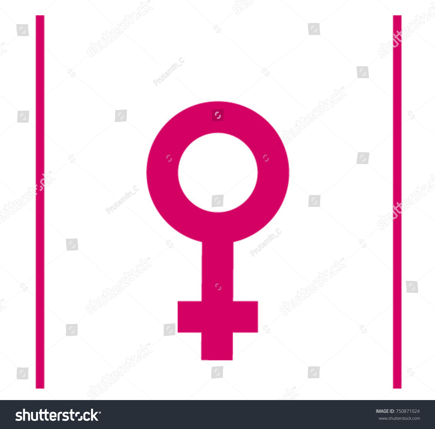 Female Gender Icon Vector 스톡 벡터(로열티 프리) 750871024 | Shutterstock