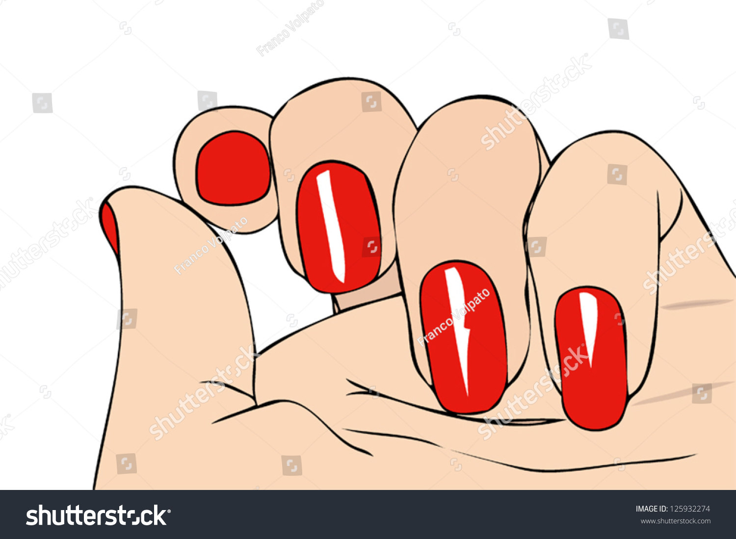 Female Hand Stock Vector (Royalty Free) 125932274 | Shutterstock