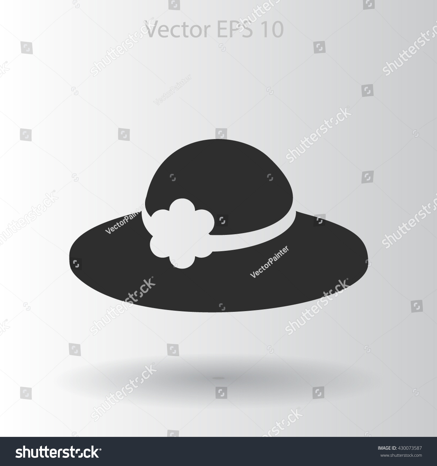 Female Hat Vector Illustration: vector de stock (libre de regalías ...