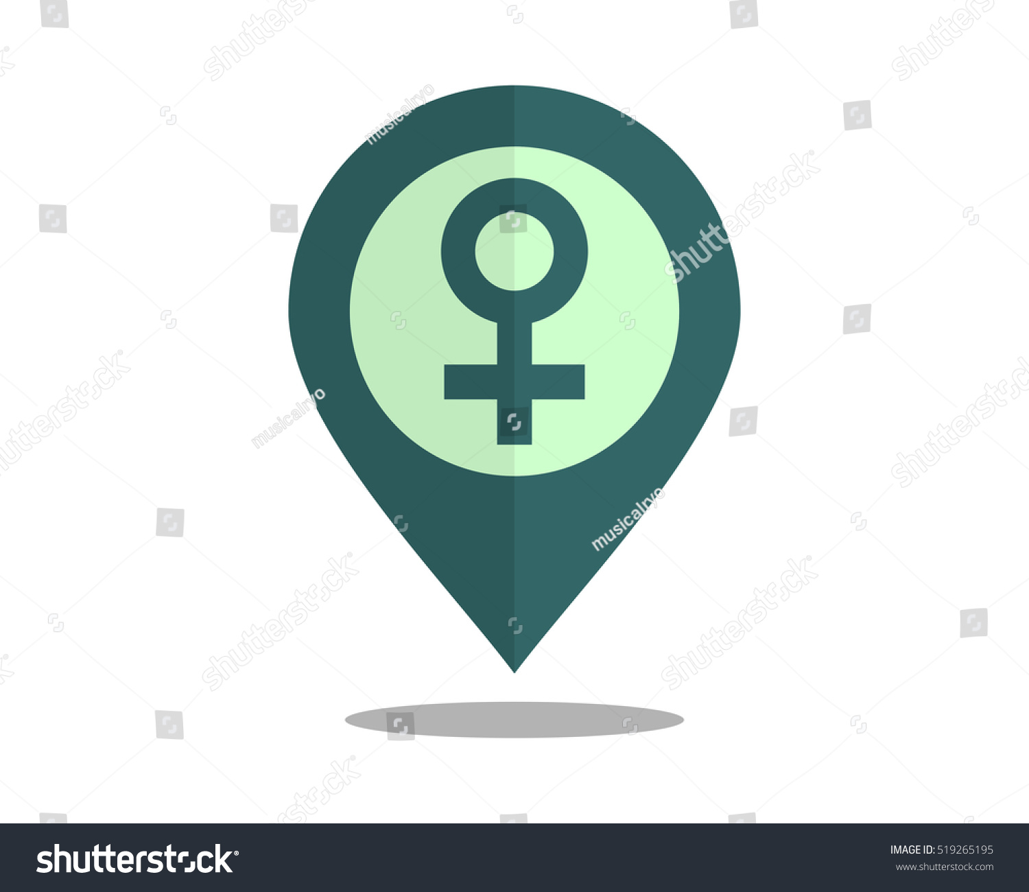 Female Marker Pin Path Image Vector Stock Vector (Royalty Free ...