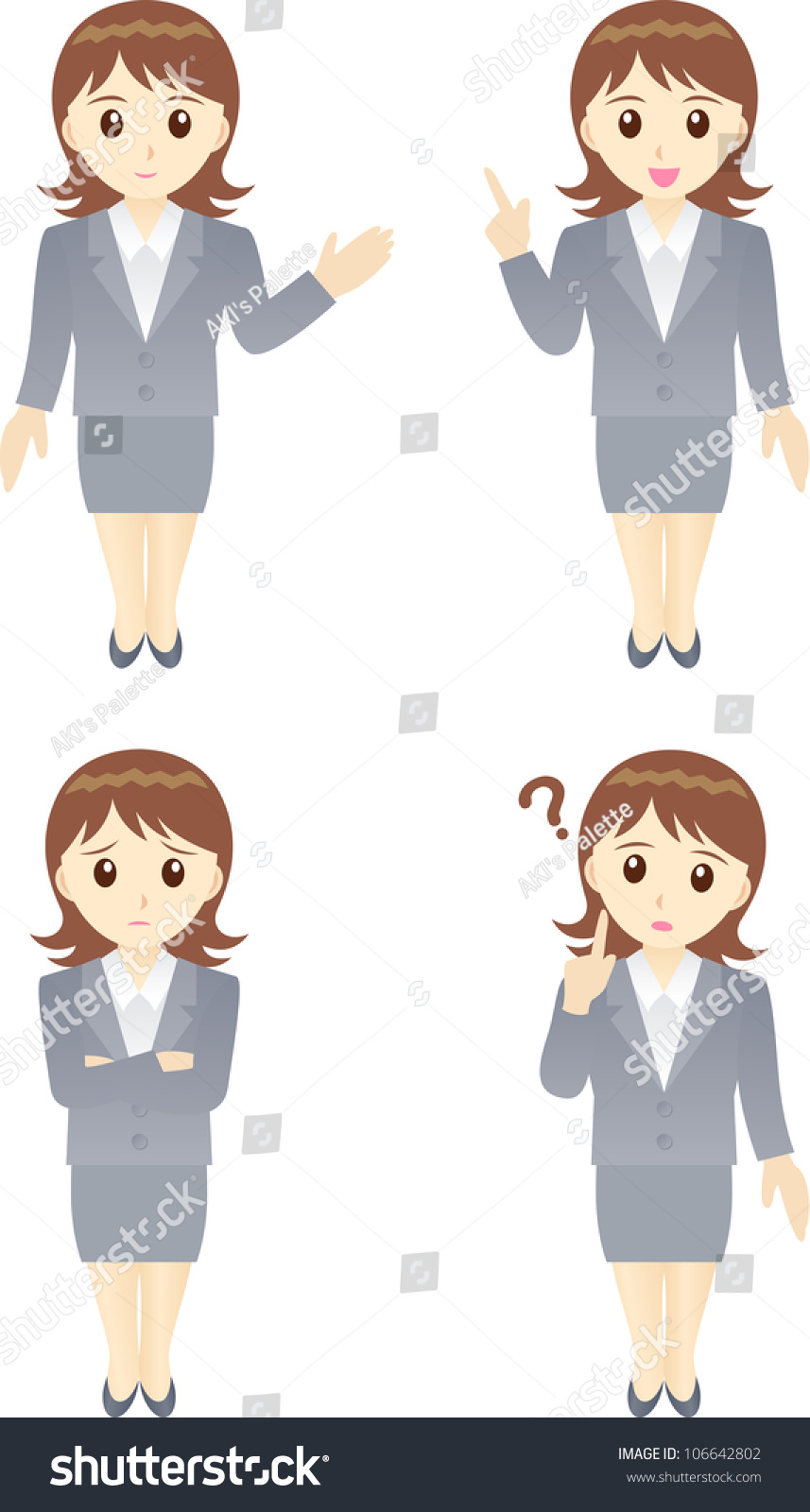 Female Office Worker Stock Vector (Royalty Free) 106642802 | Shutterstock