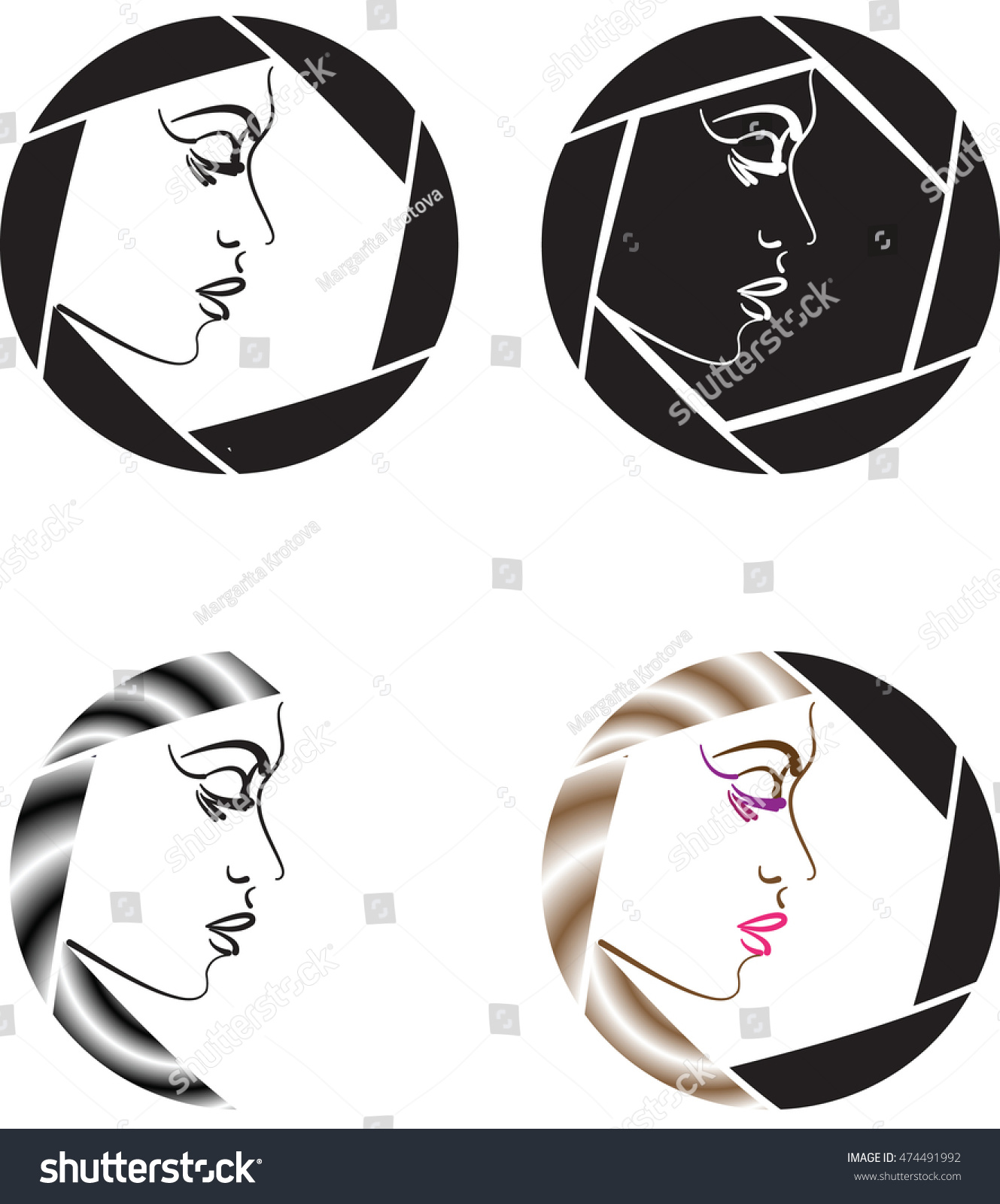 Female Profilevector Illustration Stock Vector 474491992 - Shutterstock