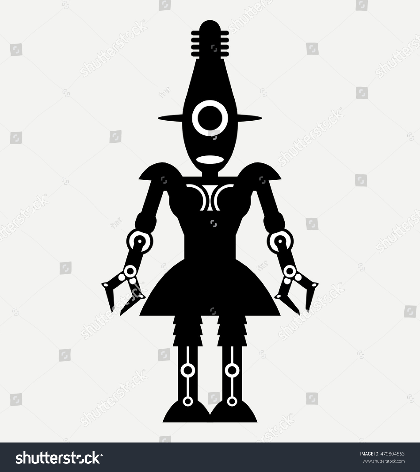 Female Robot Cyclops Stock Vector (Royalty Free) 479804563 | Shutterstock