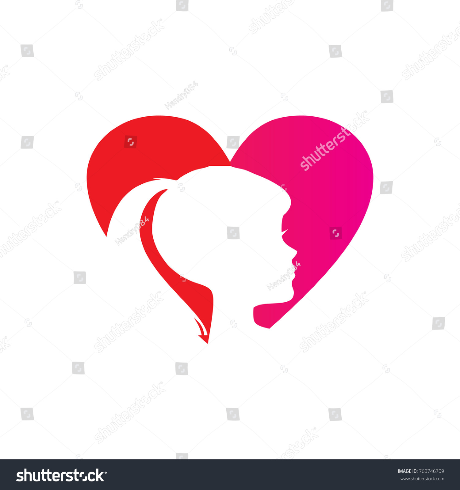 Female Side Face Logo: เวกเตอร์สต็อก (ปลอดค่าลิขสิทธิ์) 760746709 ...