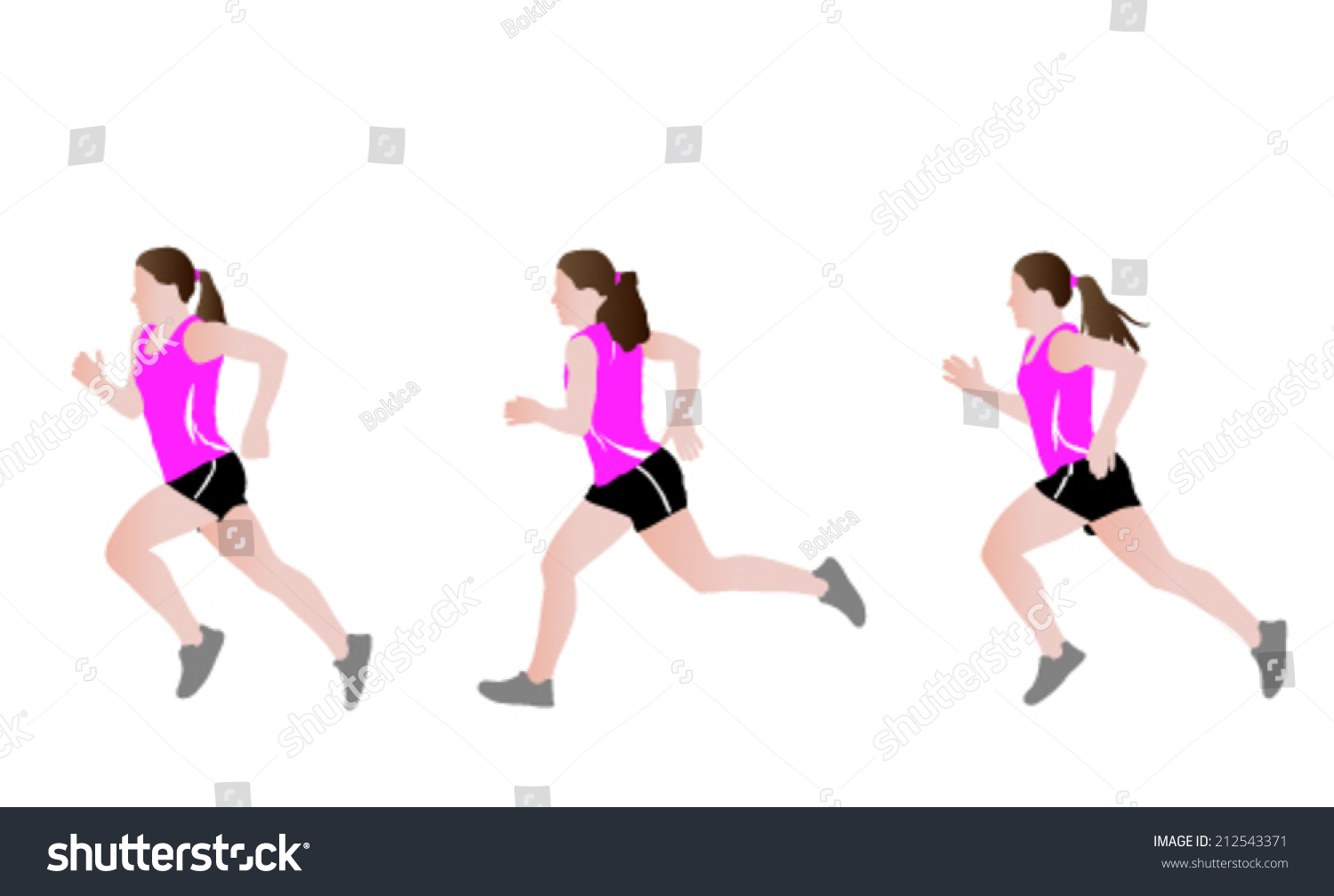 Female Sprinter Illustration Stock Vector (Royalty Free) 212543371