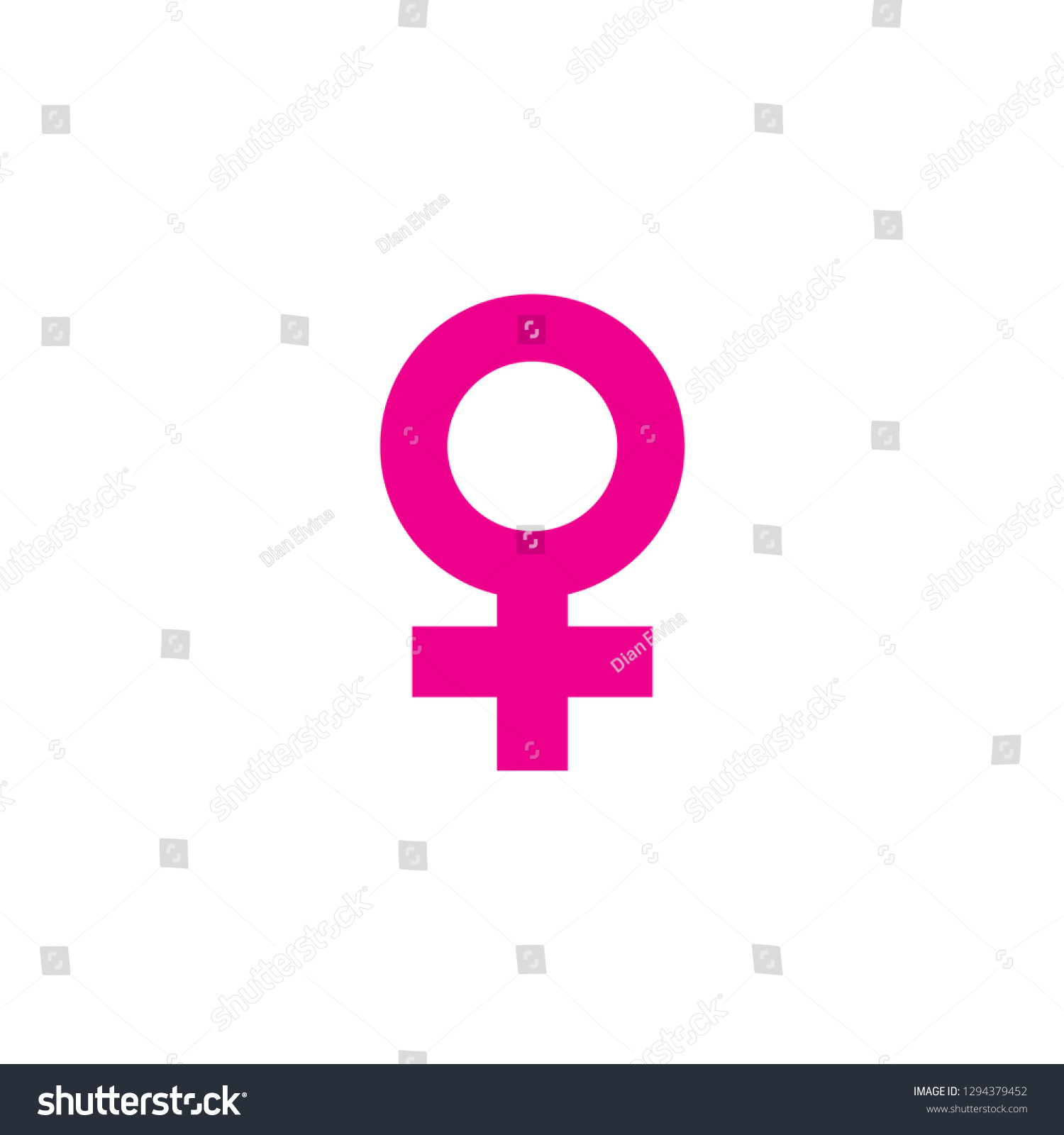 Female Symbol Vector Stock Vector (Royalty Free) 1294379452