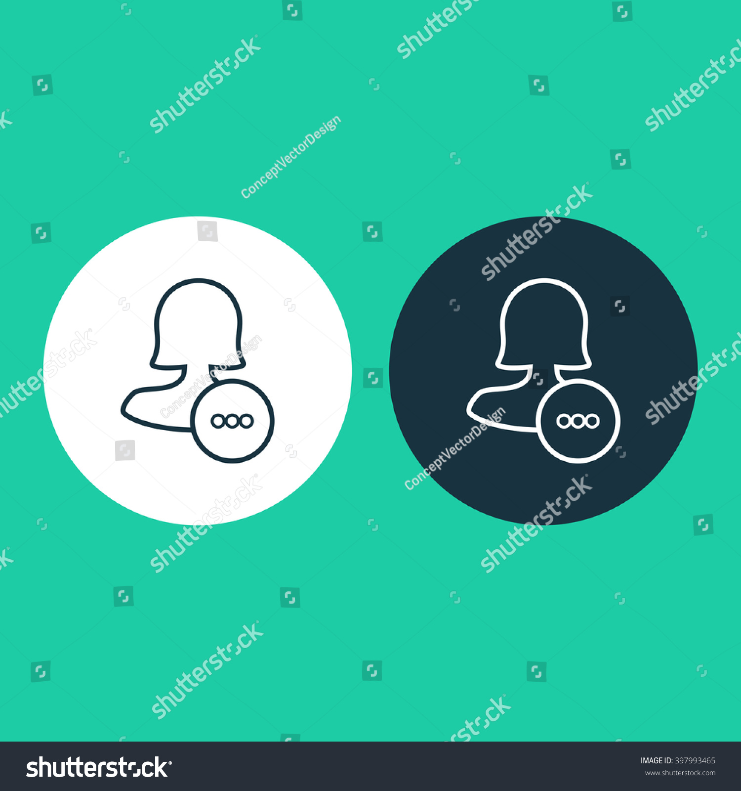 Female Type User Icon Stock Vector (Royalty Free) 397993465 | Shutterstock