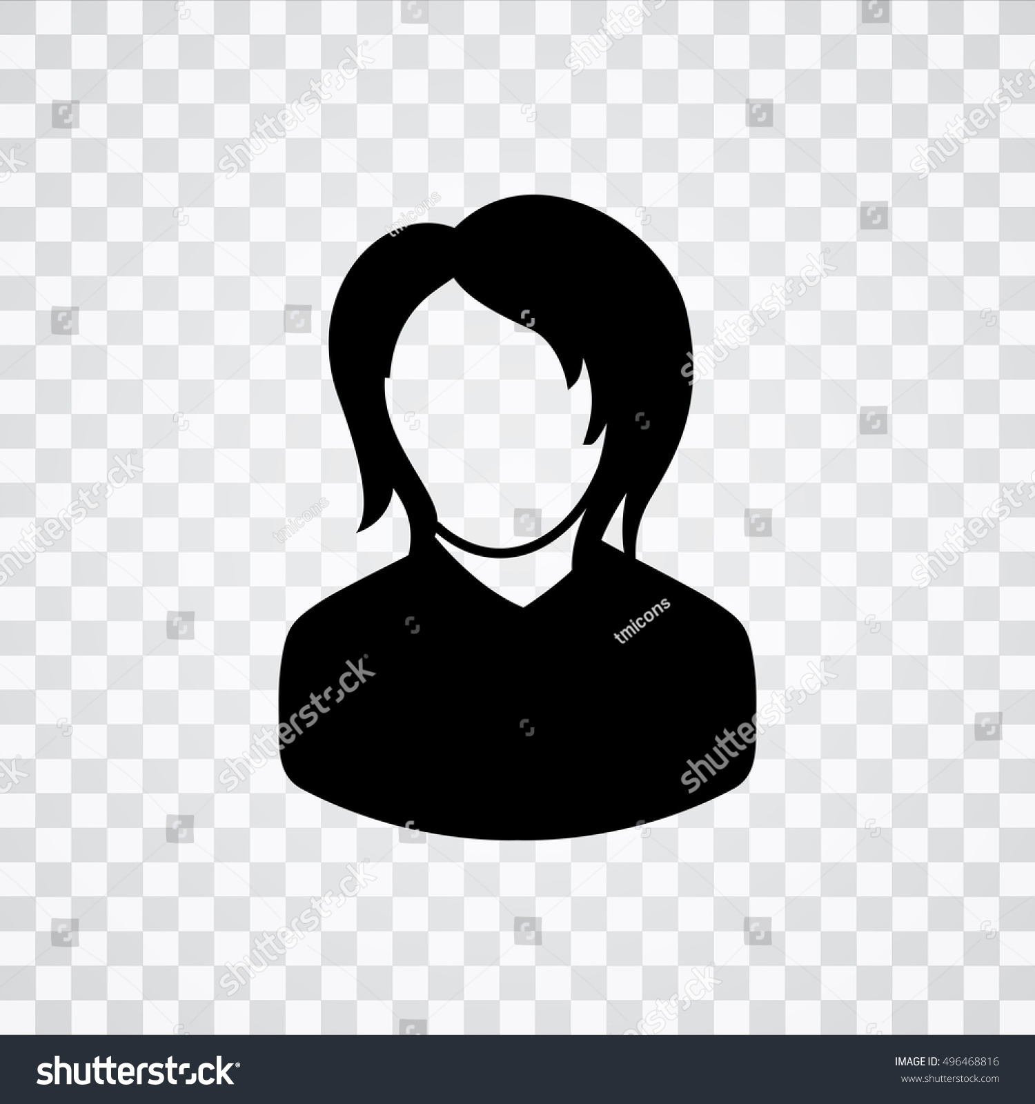 Female User Icon Stock Vector (Royalty Free) 496468816 | Shutterstock