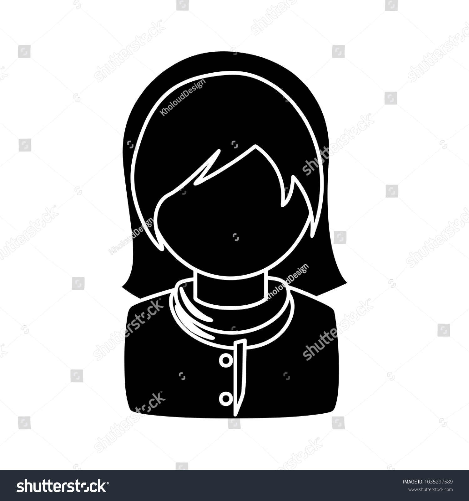 Female User Vector Symbol Stock Vector (Royalty Free) 1035297589