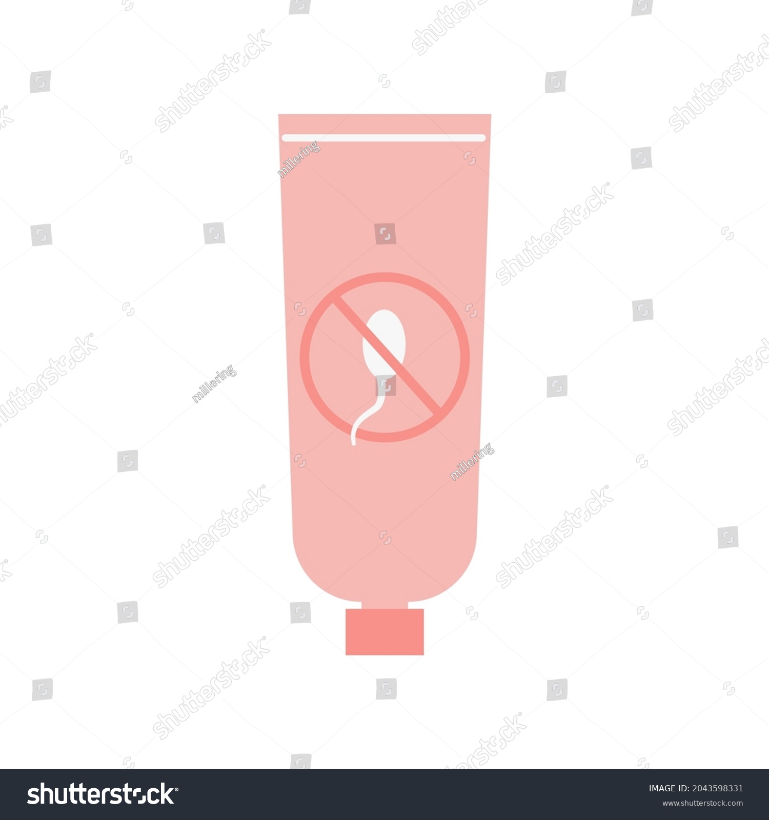 Female Vaginal Spermicide Contraceptive Gel Tube Stock Vector Royalty Free 2043598331