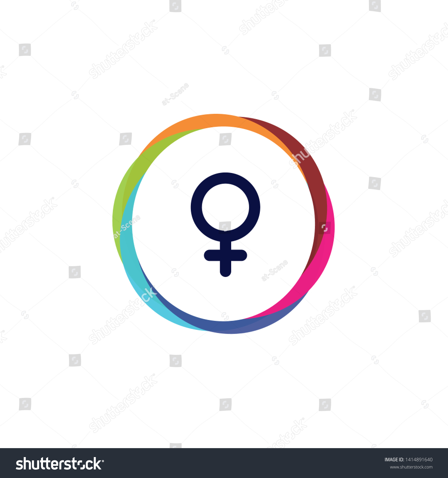 Female Vector App Icon: vector de stock (libre de regalías) 1414891640 ...