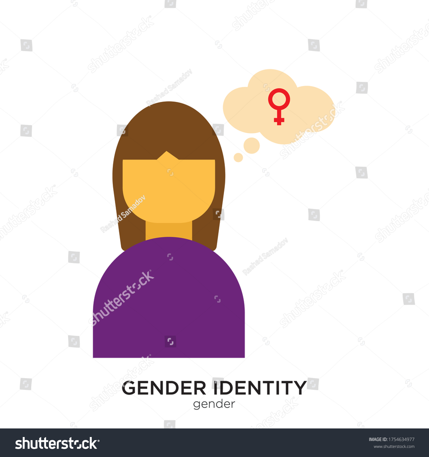 Female Vector Illustration Flat Design Stock Vector (Royalty Free ...