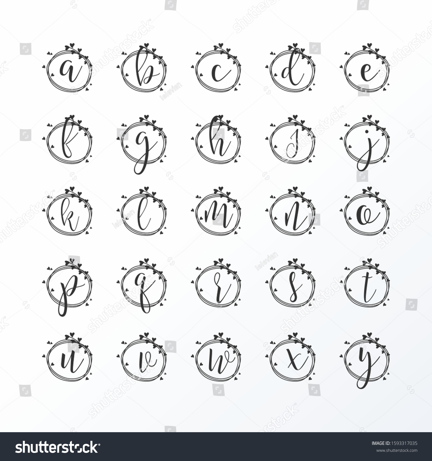 Feminine Lettering Logo Design Set Stock Vector (Royalty Free) 1593317035 Feminine Lettering Logo Design Set Stock Vector (Royalty Free) 1593317035