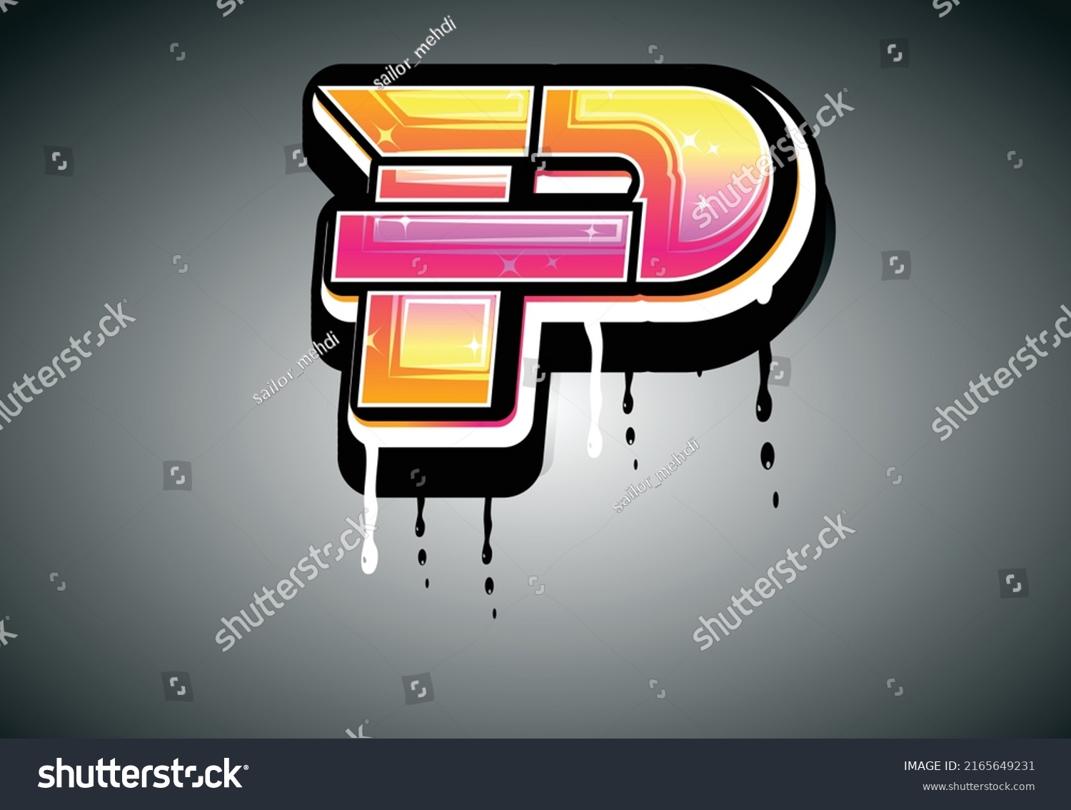 Feminine P Letter Logo Vector Stock Vector (Royalty Free) 2165649231 ...