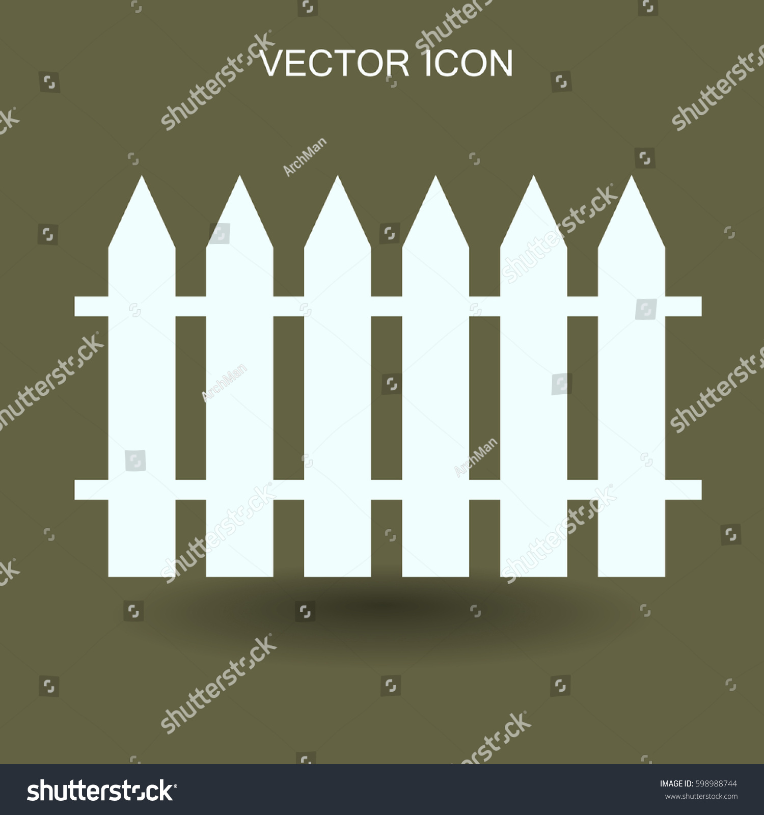 Fence Vector Illustration Stock Vector (Royalty Free) 598988744 ...