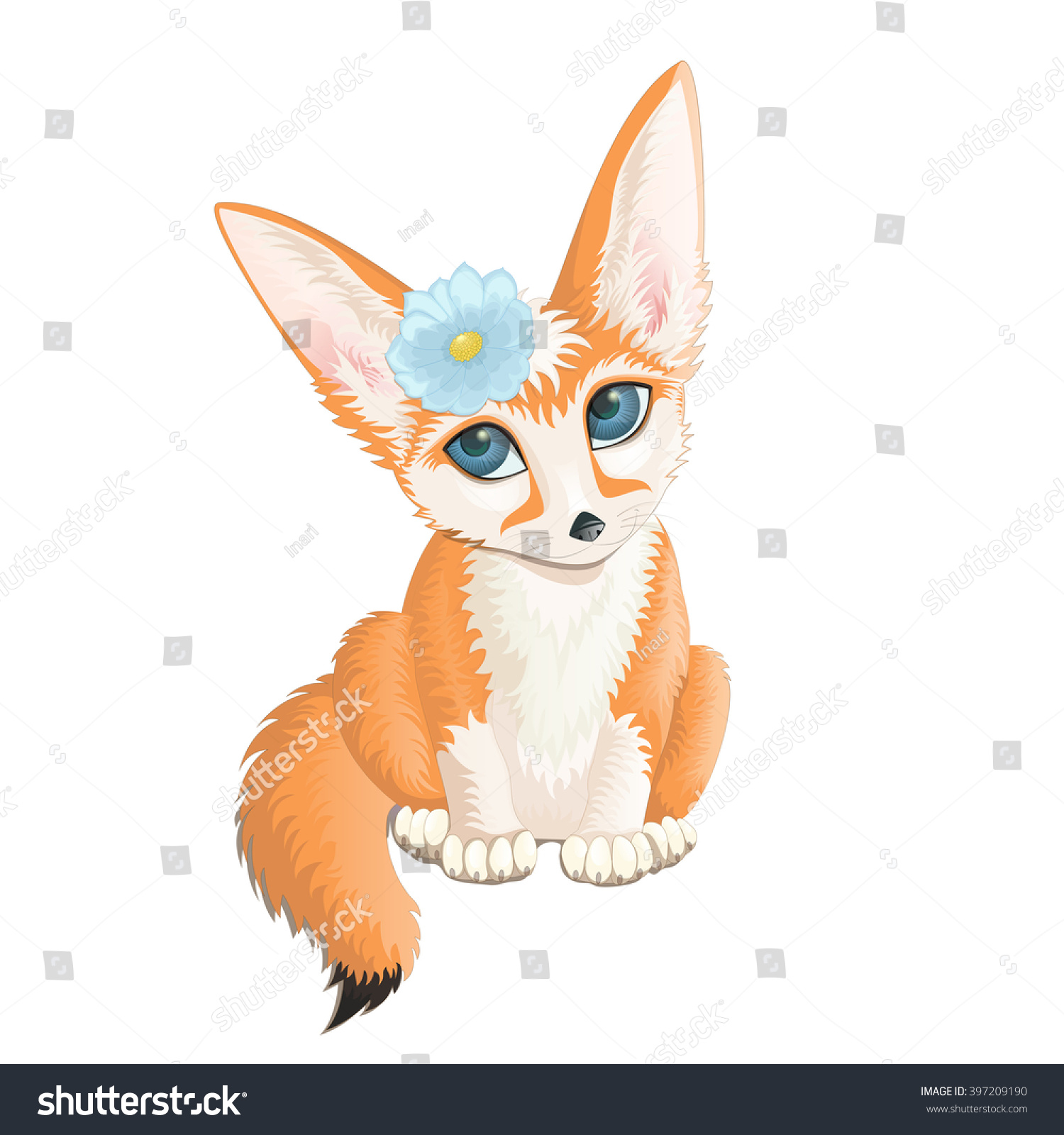 Fennec Fox Vector Illustration 스톡 벡터(로열티 프리) 397209190 | Shutterstock