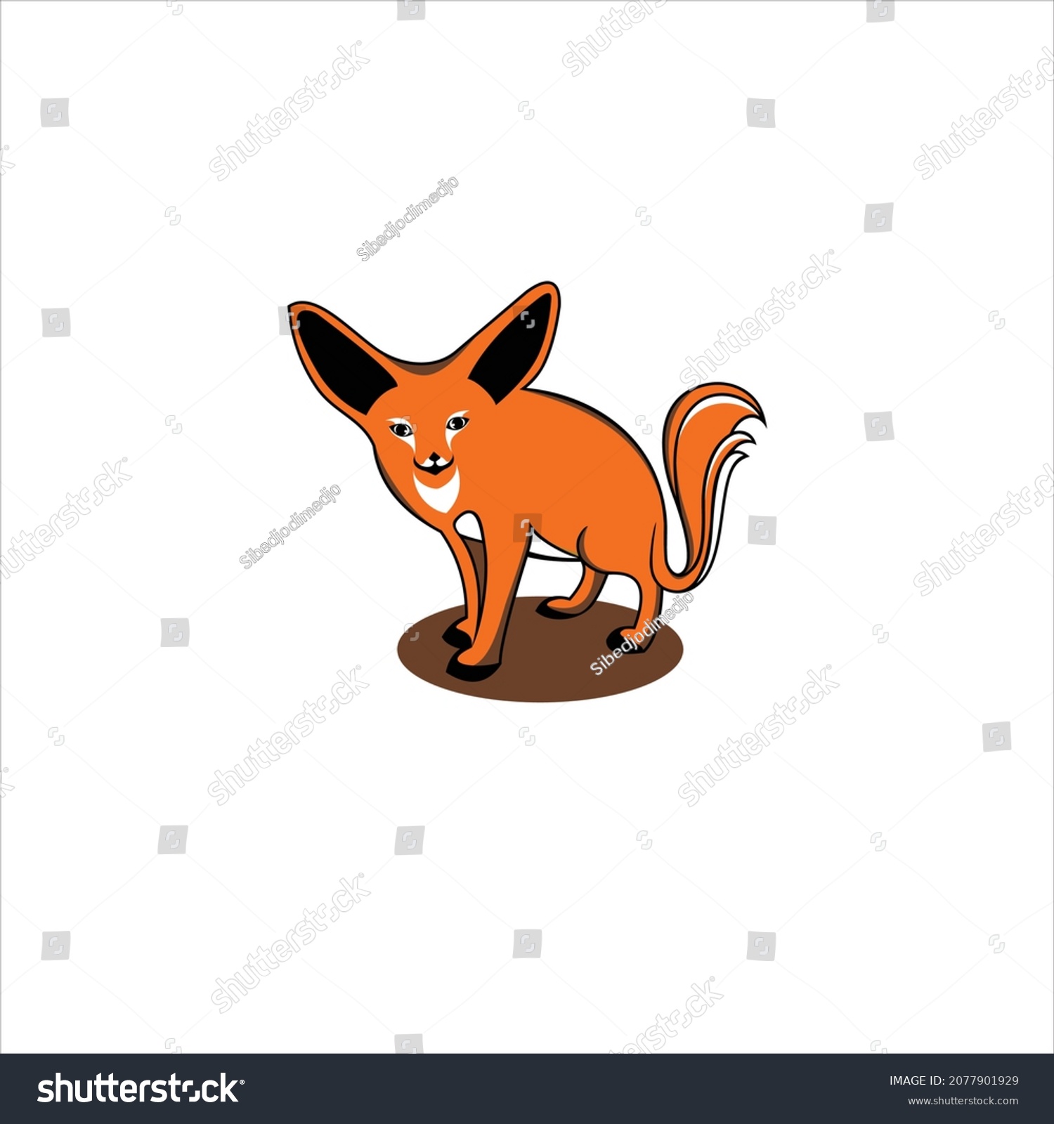 Fennec Logo Vector Template Character Stock Vector (Royalty Free ...